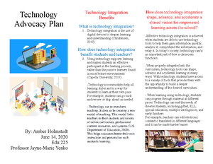 Technology Advocacy Plan - Google Docs - Technology Advocacy Plan ...
