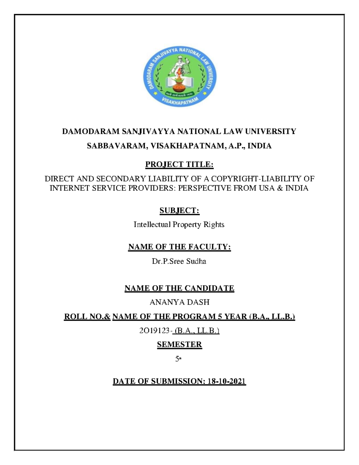 2019 123 IPR - The Law of Limitation provides an aggrieved party the ...