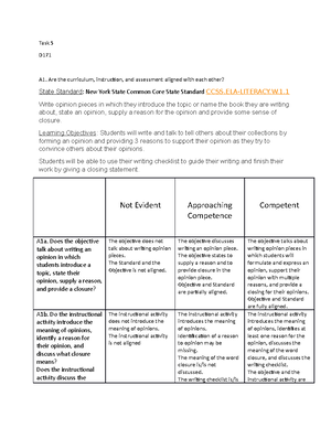 Task 4 D171-2 - Curriculum Instruction and Assessment D171 Task 4 ...