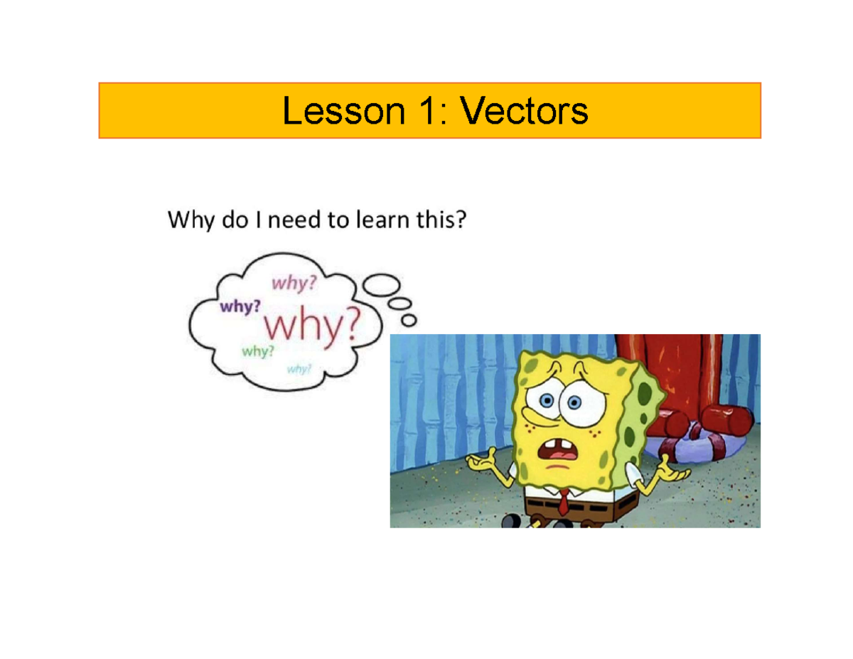 Topic 1 vectors slides 2024 - Lesson 1: Vectors The engine of a boat ...