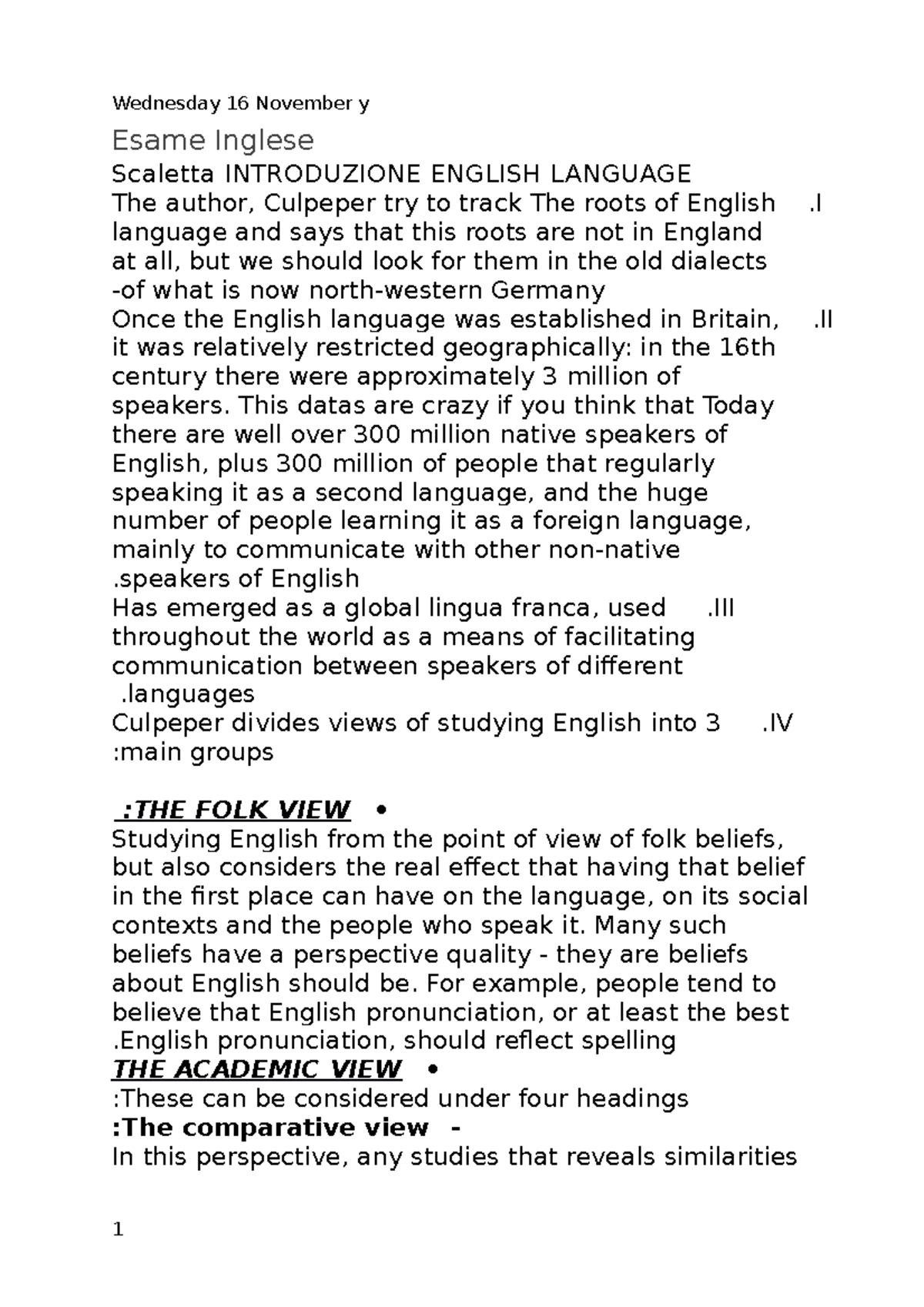 Riassunto esame inglese Halliday L-20 - Esame Inglese Scaletta ...