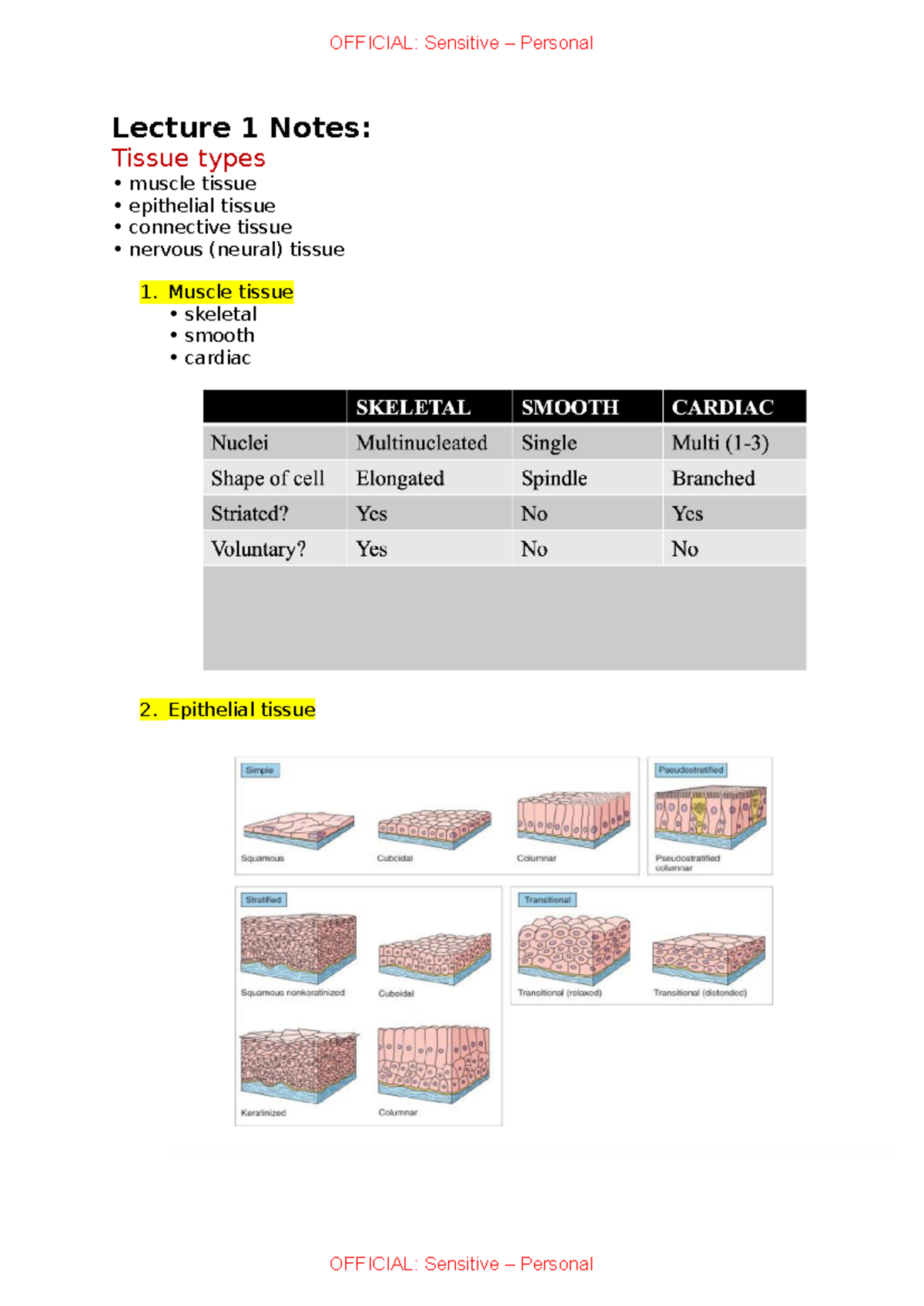 Final exam notes - Cell Biology - OFFICIAL: Sensitive – Personal ...
