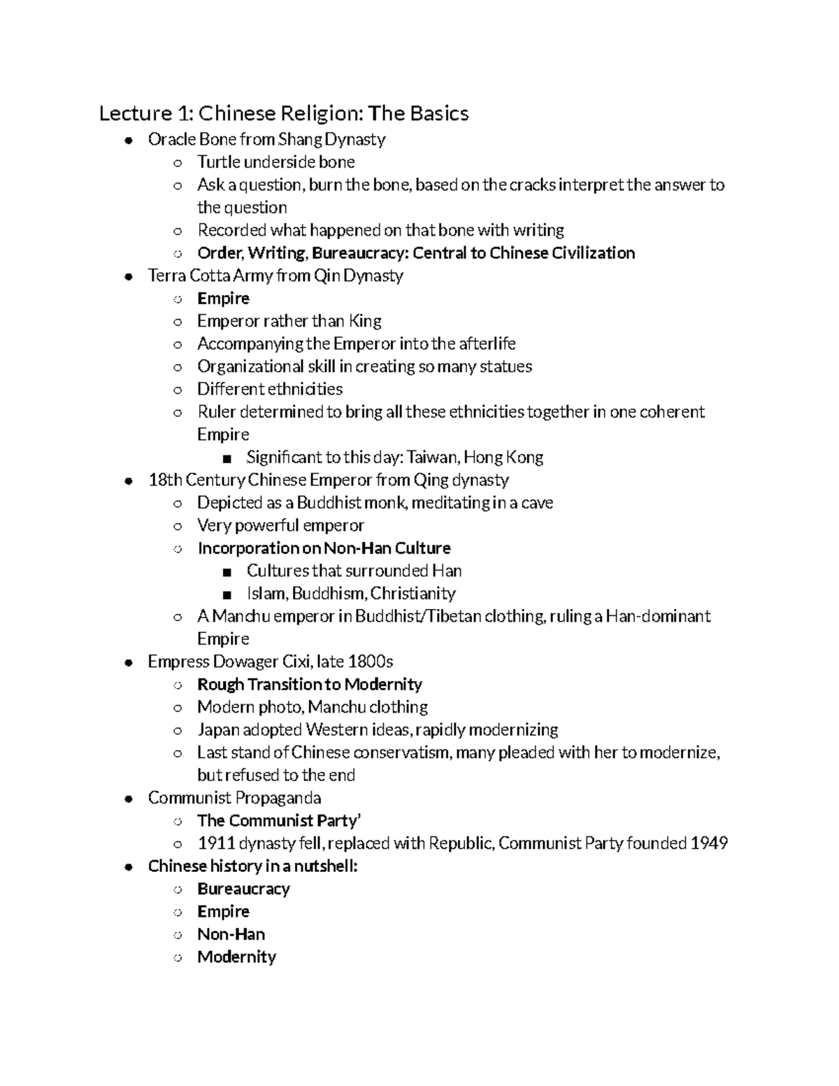 Exploring Chinese Religions - Lecture 1: Chinese Religion: The Basics ...