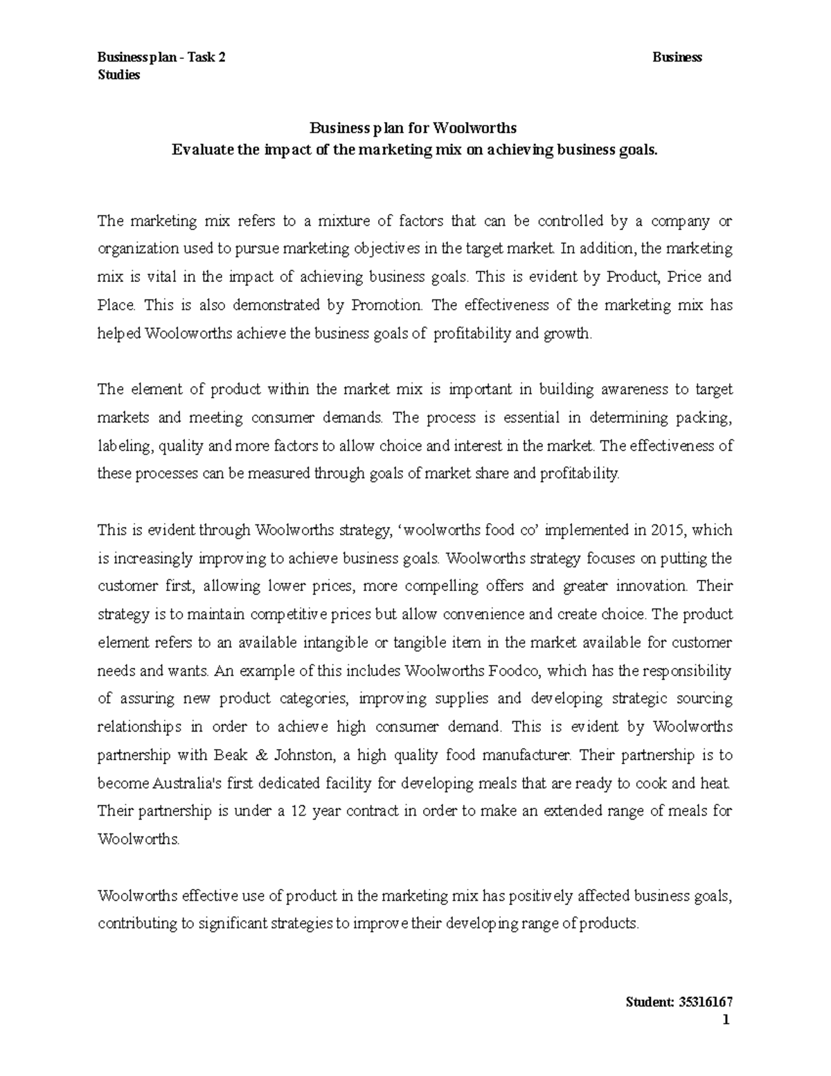 Business Management - This is an assessment task on Topic 2, on ...