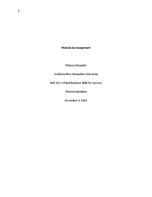 Acc 405 module 3 short paper - Module 3 Short Paper Module 3 Short ...