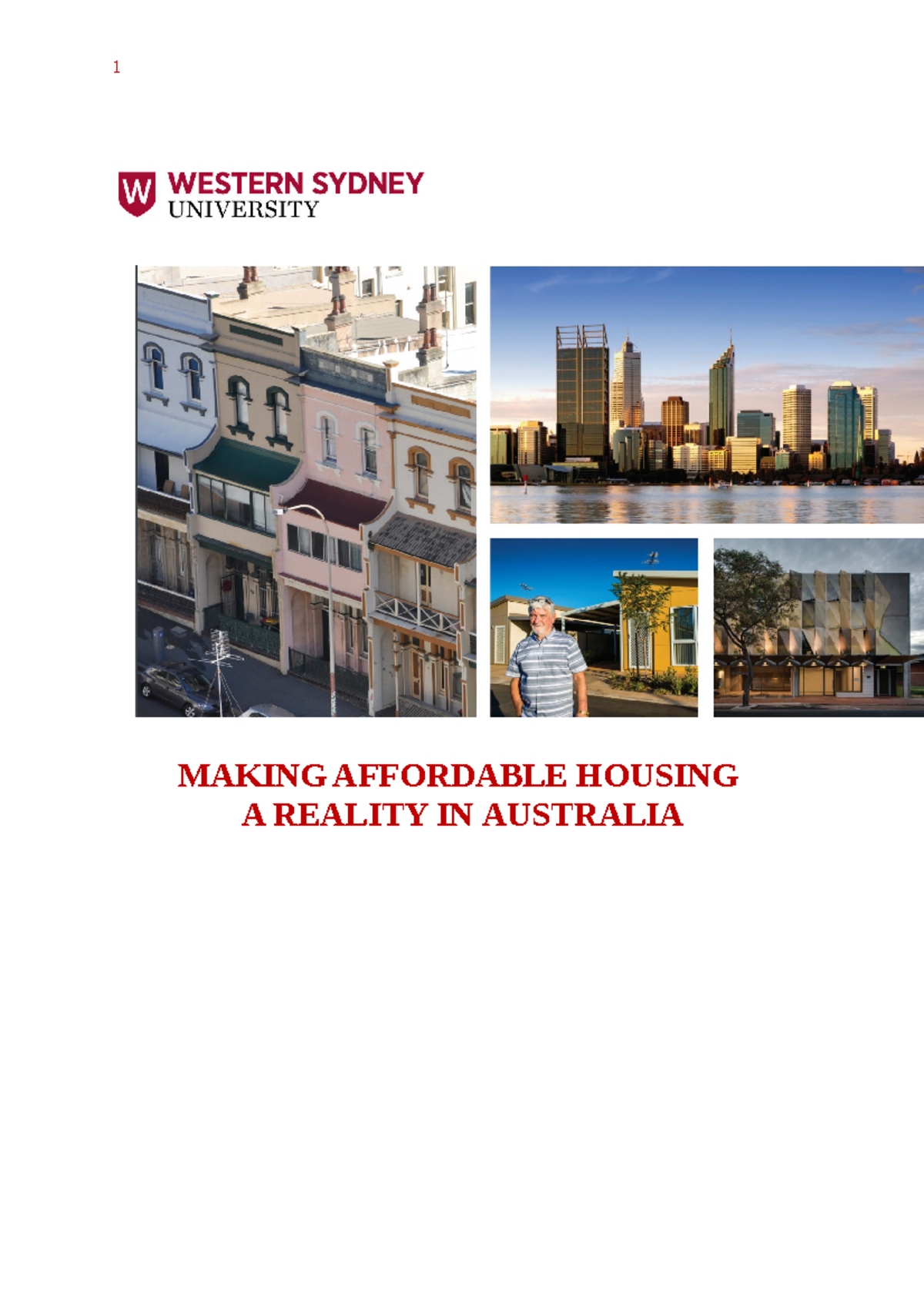 Property Project - lecture notes - 1 MAKING AFFORDABLE HOUSING A ...