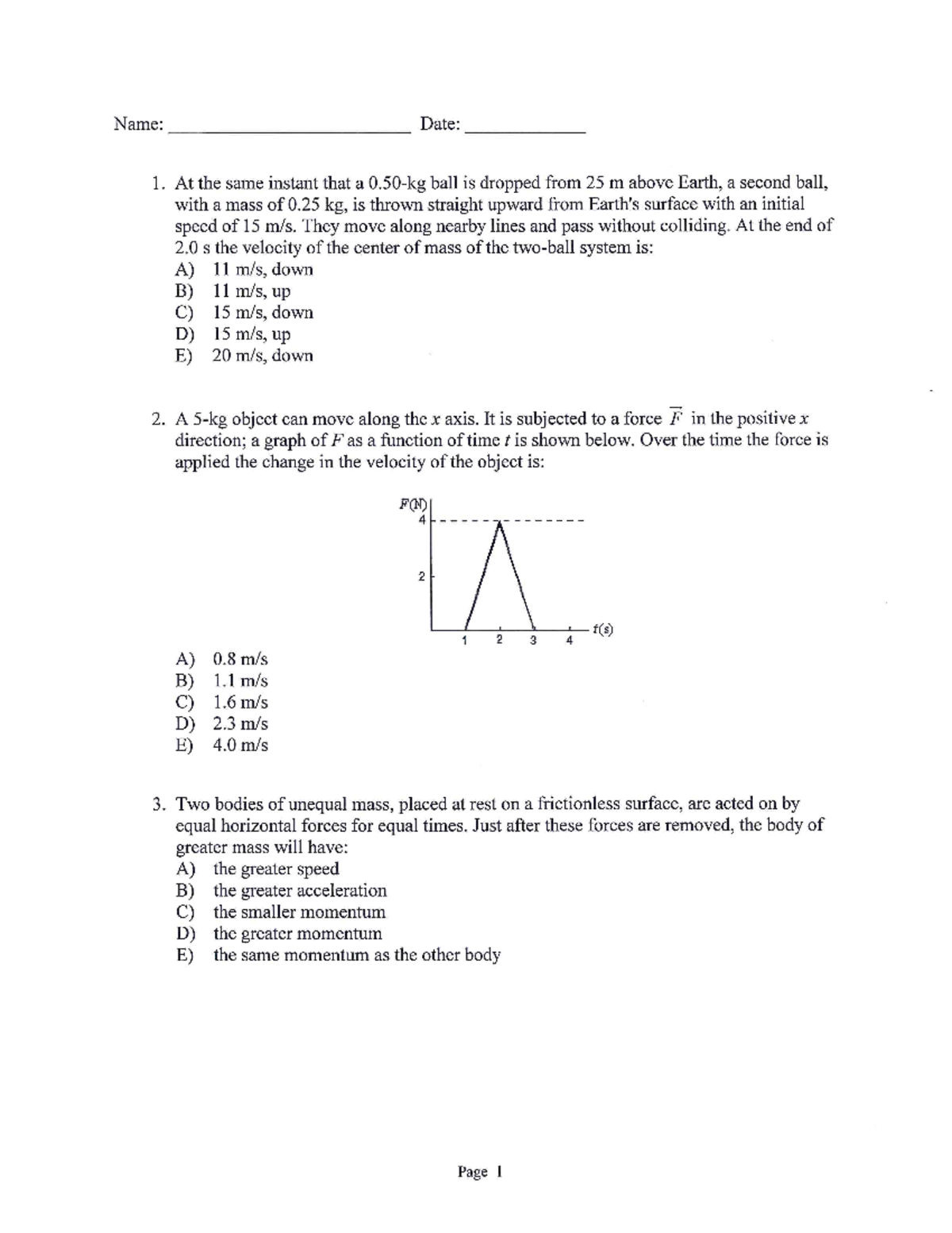Exam 3 PHYS 2048C Chapters 9 -12 - PHY 2049C - Studocu