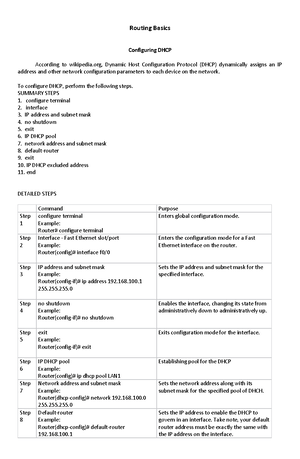 Router Inteface Configurations - SUMMARY STEPS configure terminal ...