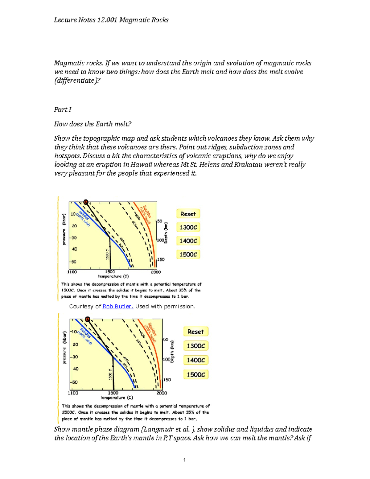 GEO 1111 - Magnetic ROcks - Lecture Notes 12 Magmatic Rocks Magmatic ...