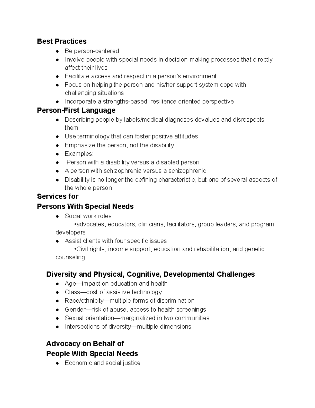 Sw-6 - Introduction to Social Work fall 2022 - Best Practices Be person ...