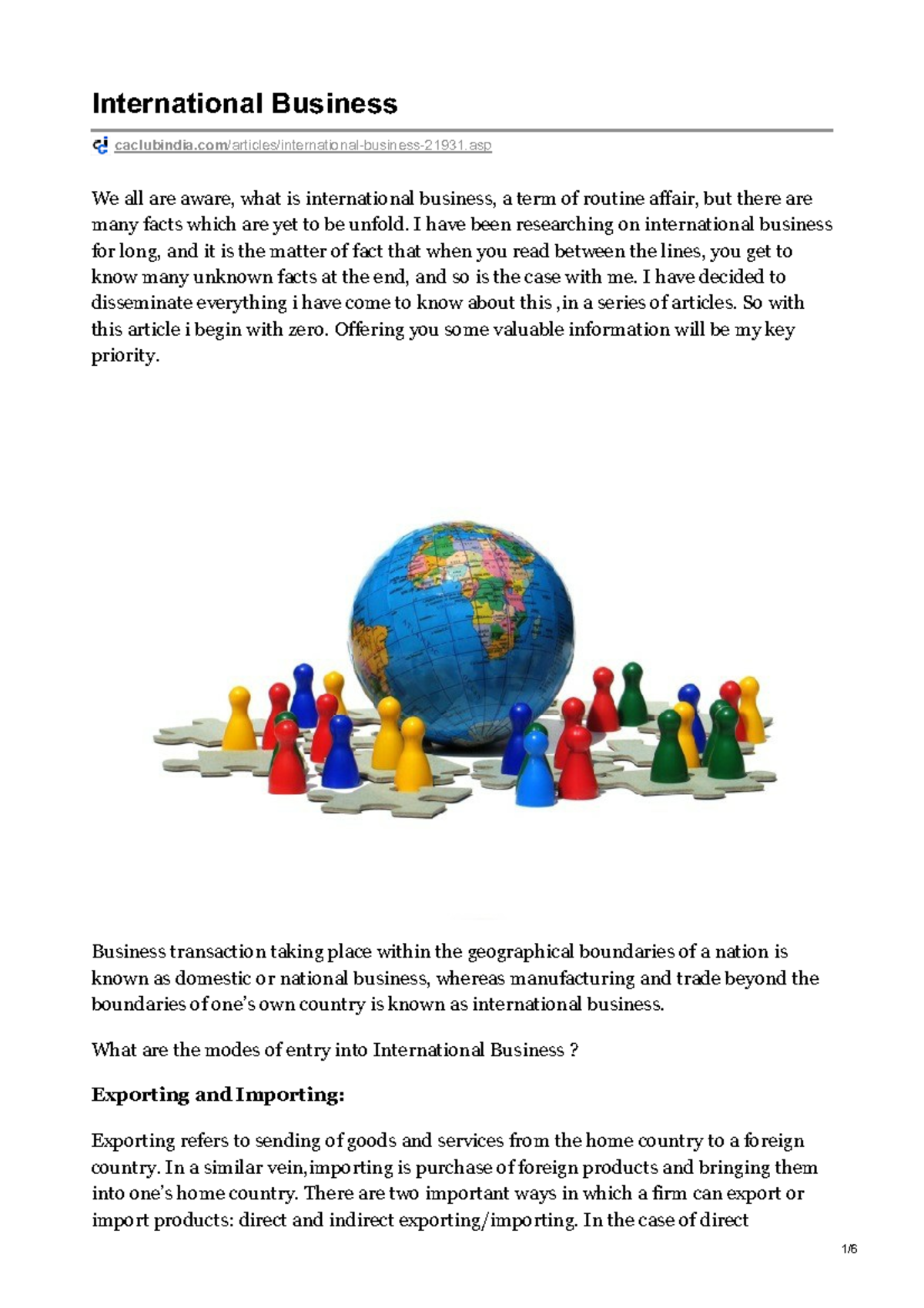 International Business - International Business - Studocu