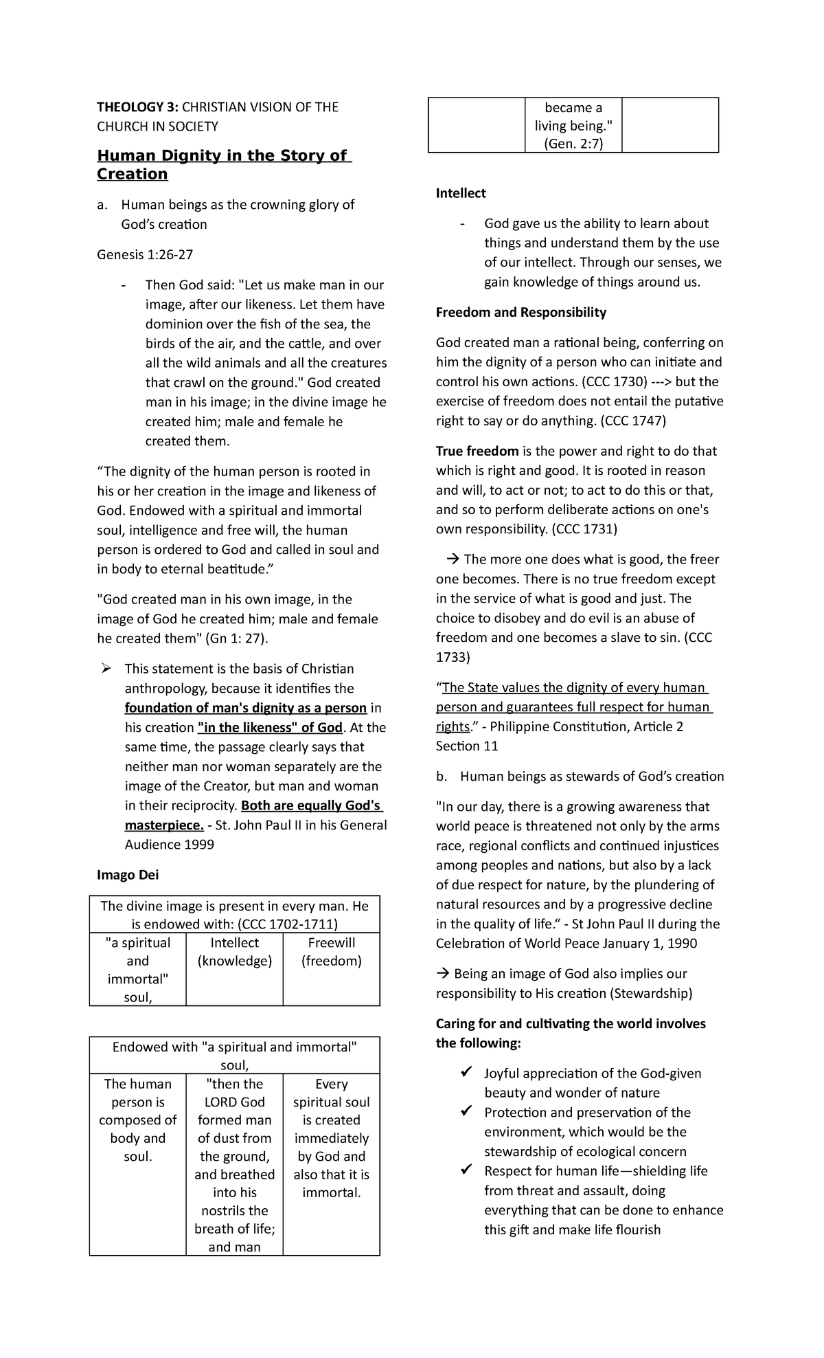 THY3 - Christian Vision of the Church in Society - THEOLOGY 3 ...
