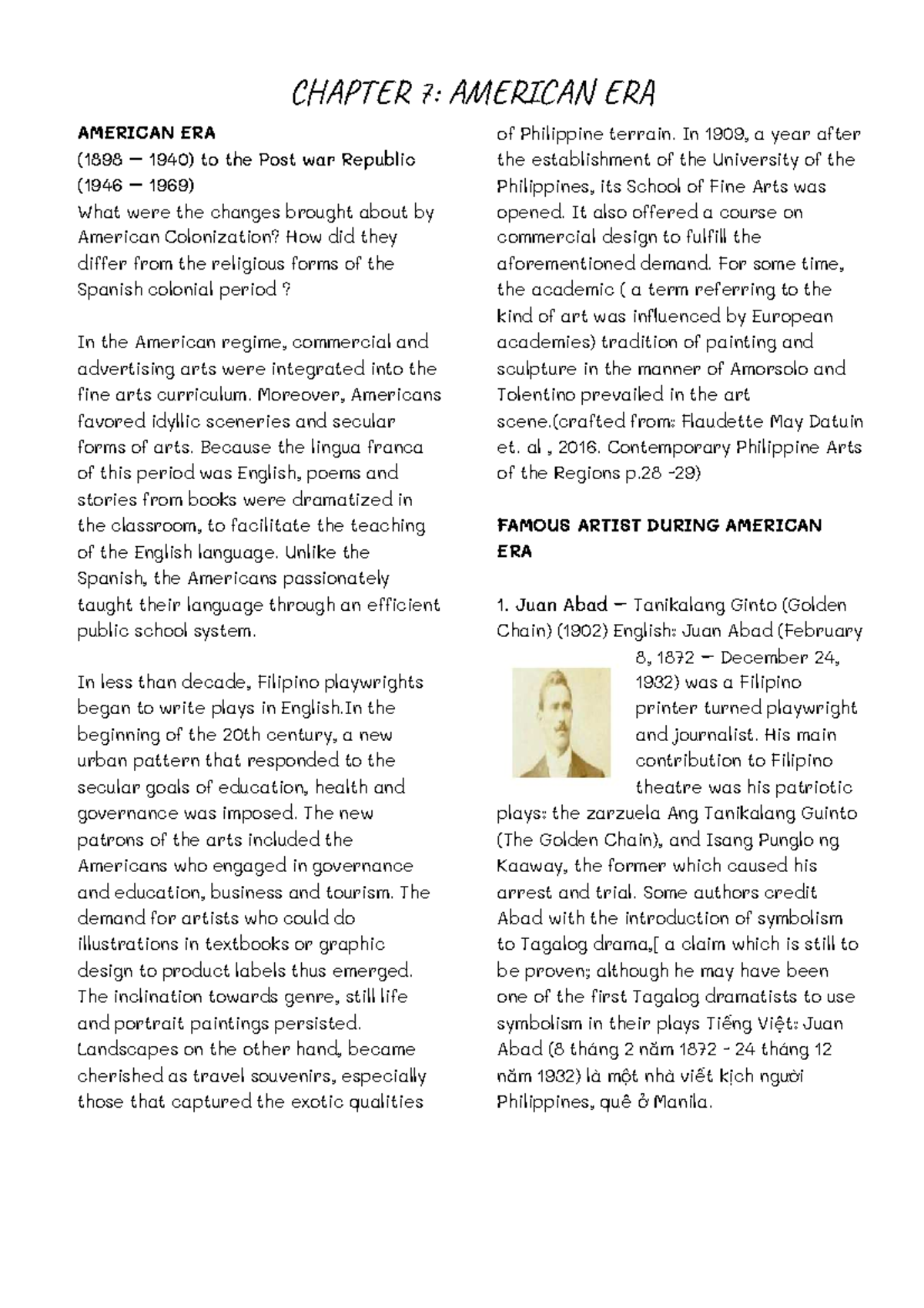 Chapter-7-american-era compress - C A T 7: AM AN AMERICAN ERA (1898 ...