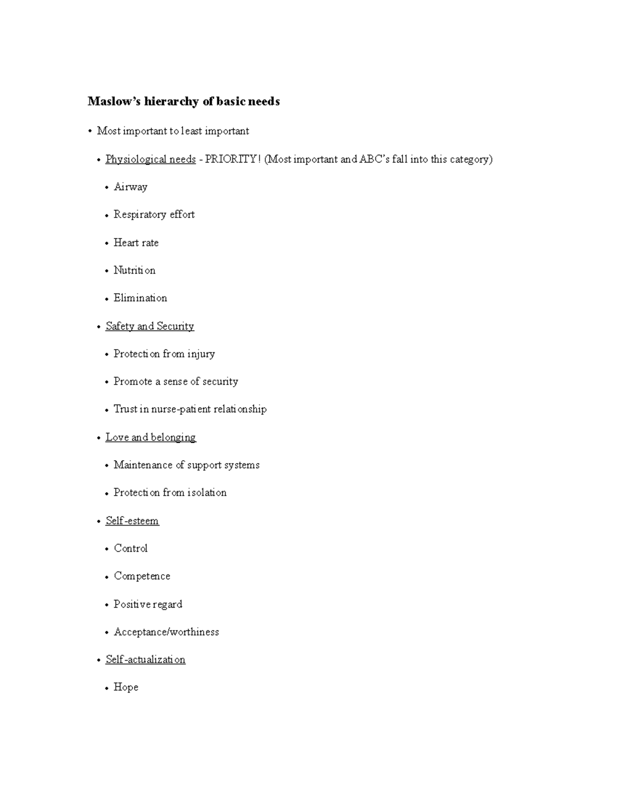 Fundamentals refresher - Maslow’s hierarchy of basic needs • Most ... Fundamentals refresher - Maslow’s hierarchy of basic needs • Most ...
