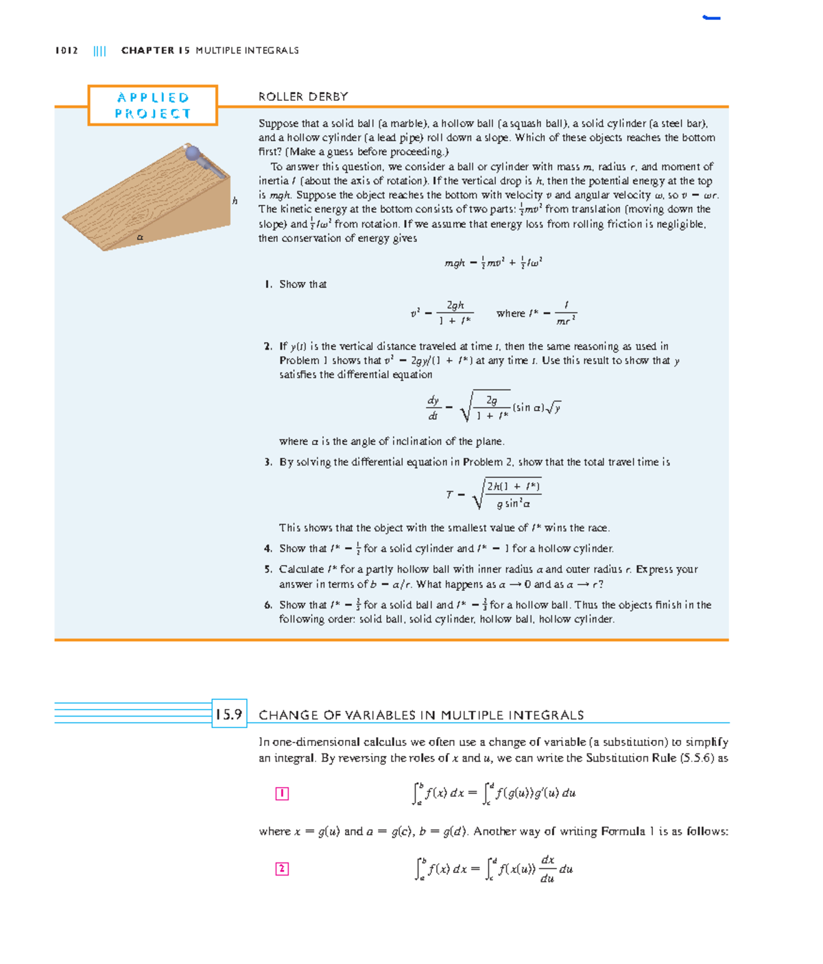 Math ch15-9 - math work - 1012 | | | | CHAPTER 15 MULTIPLE INTEGRALS Suppose that a solid ball ...