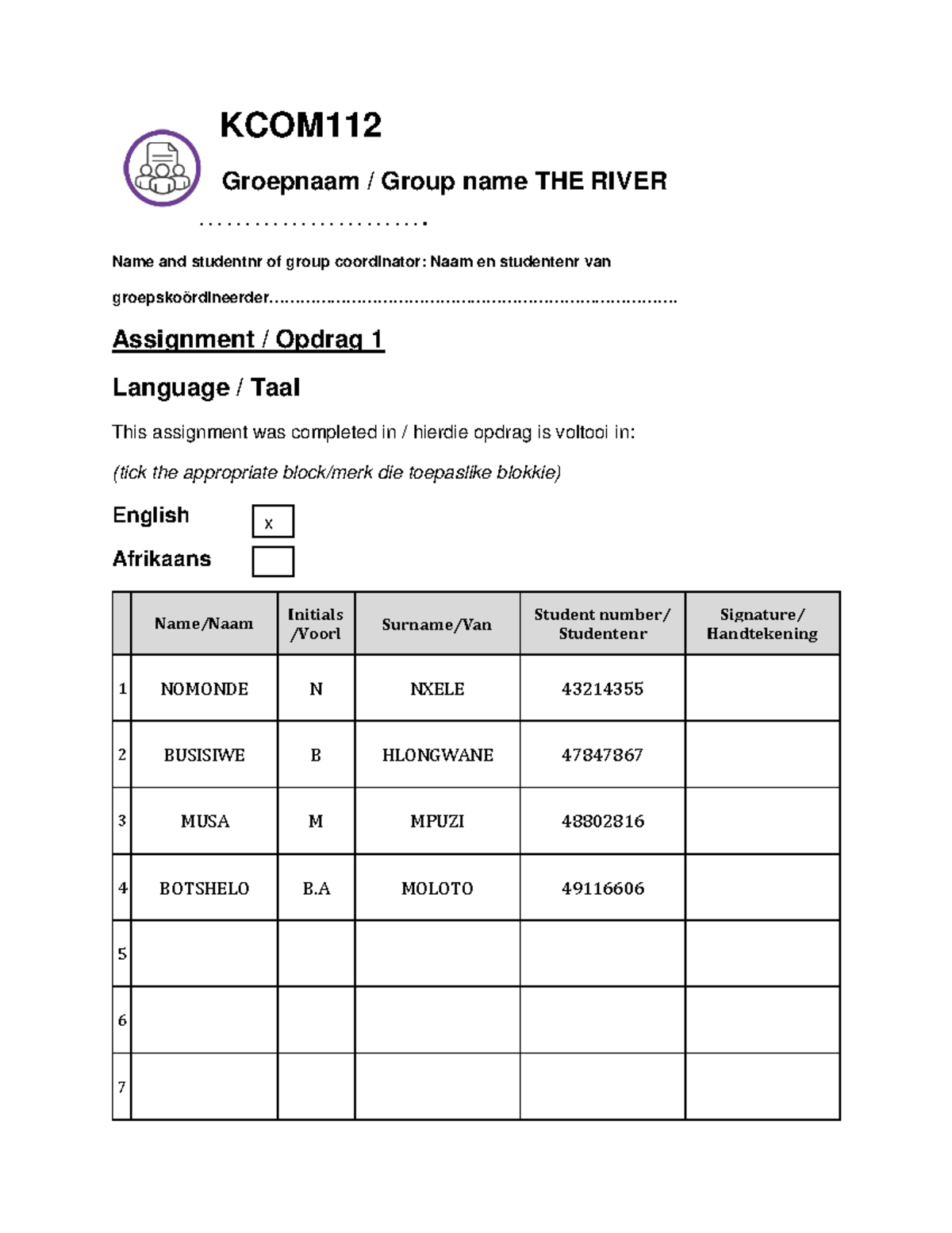 Group front page 2021 (1) - KCOM Groepnaam / Group name THE RIVER