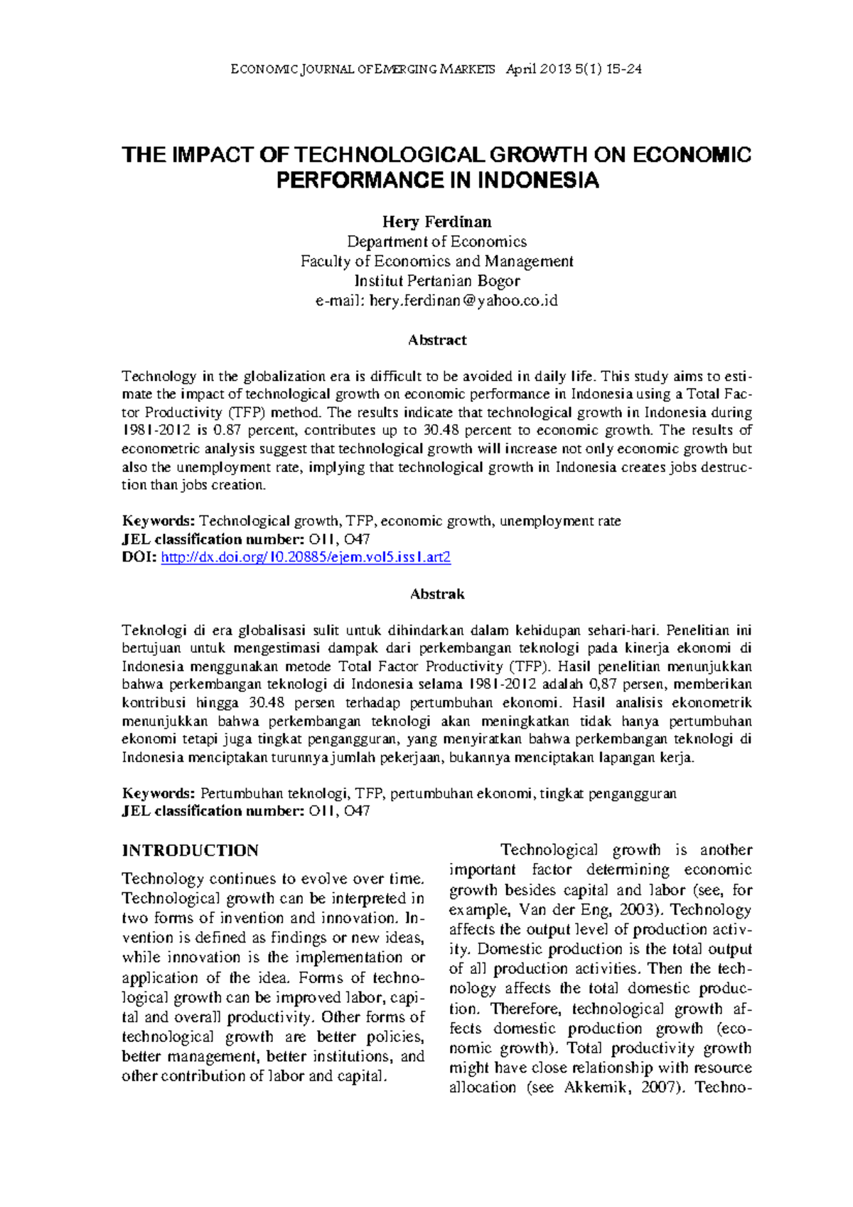 The impact of technological 1 - - Studocu