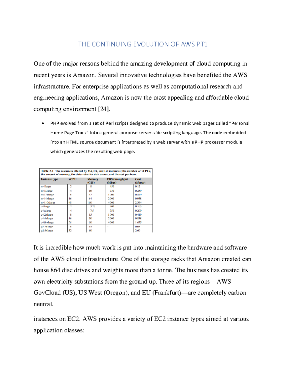 THE Continuing Evolution OF AWS PT1 - THE CONTINUING EVOLUTION OF AWS ...
