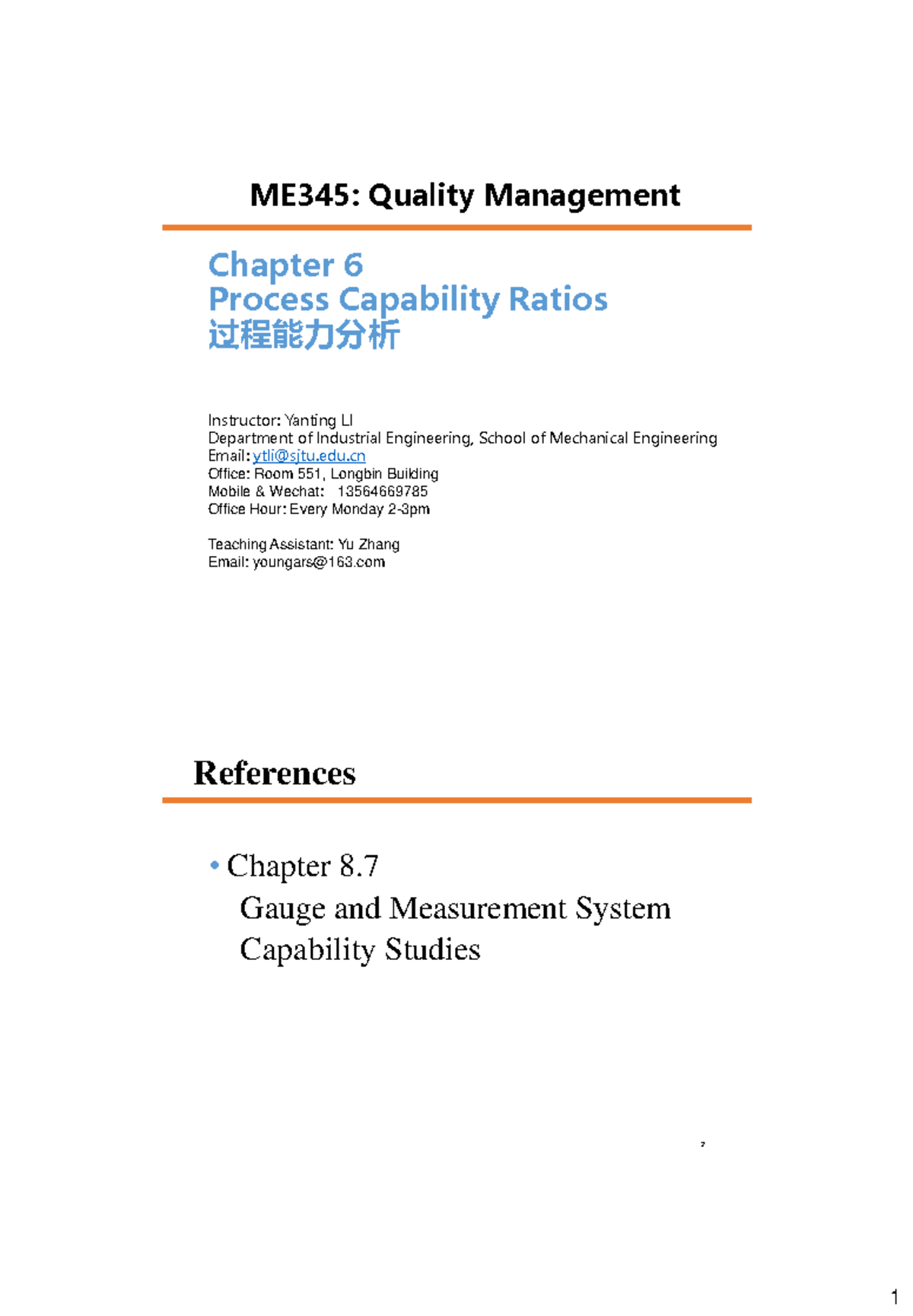 Chapter 06 PCA - This is a lecture on process capability analysis ...
