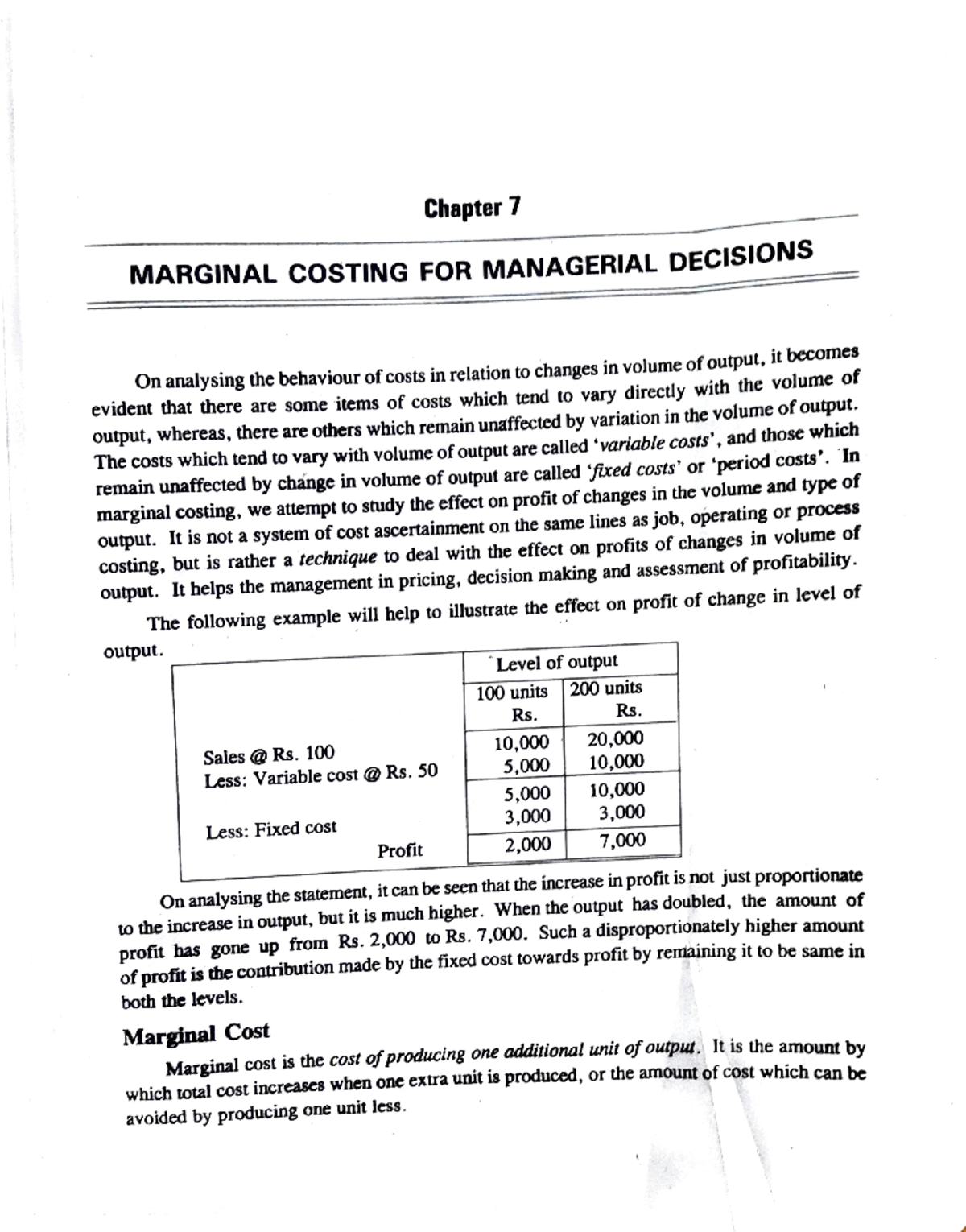 Economics costing - Managerial Economics - Studocu