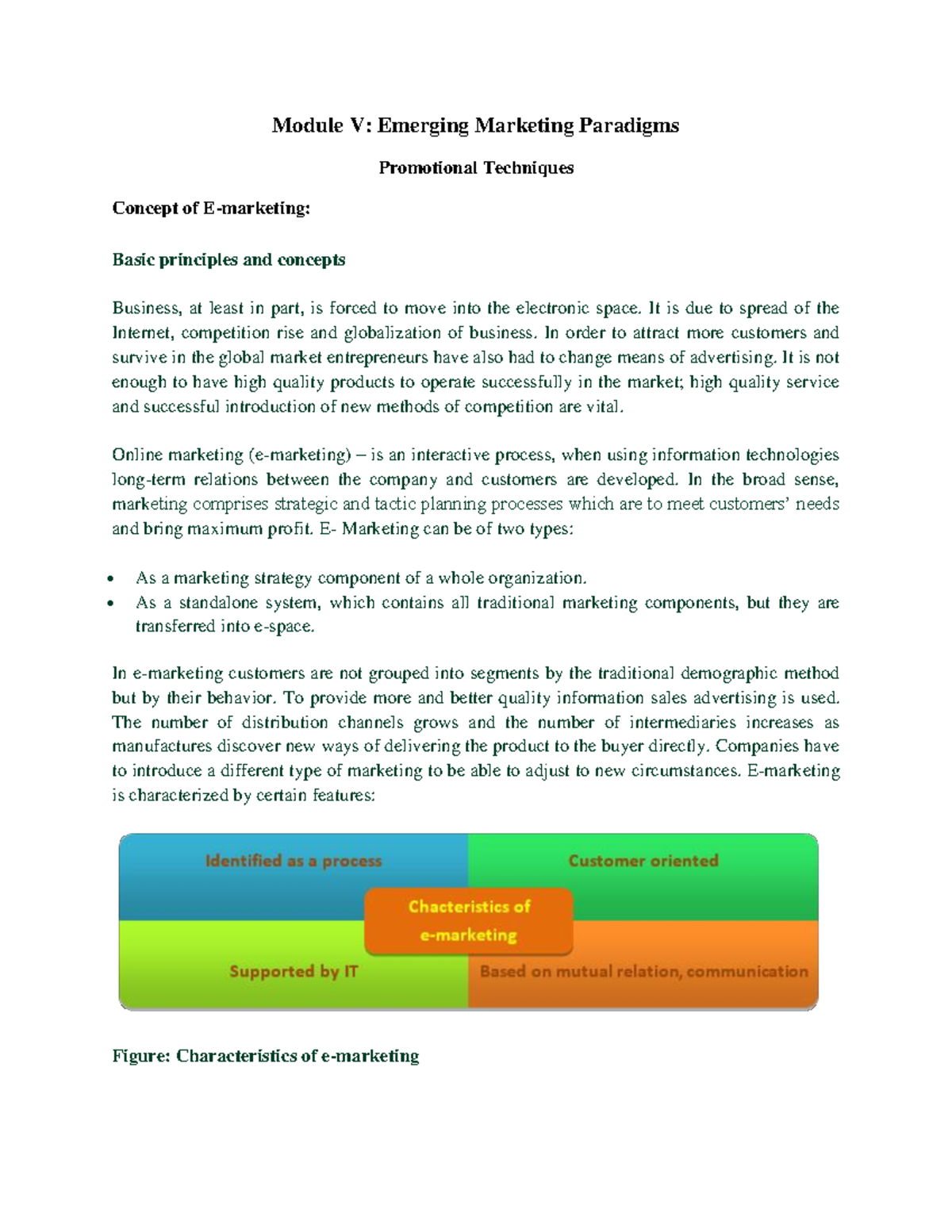 Principles OF Marketing SEM 4 Module 5 - Module V: Emerging Marketing ...