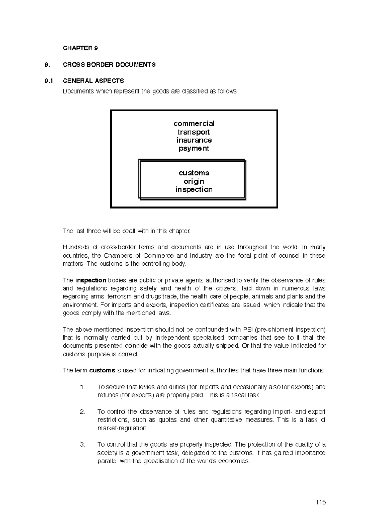 Chapter 9 - CHAPTER 9 9. CROSS BORDER DOCUMENTS 9 GENERAL ASPECTS ...