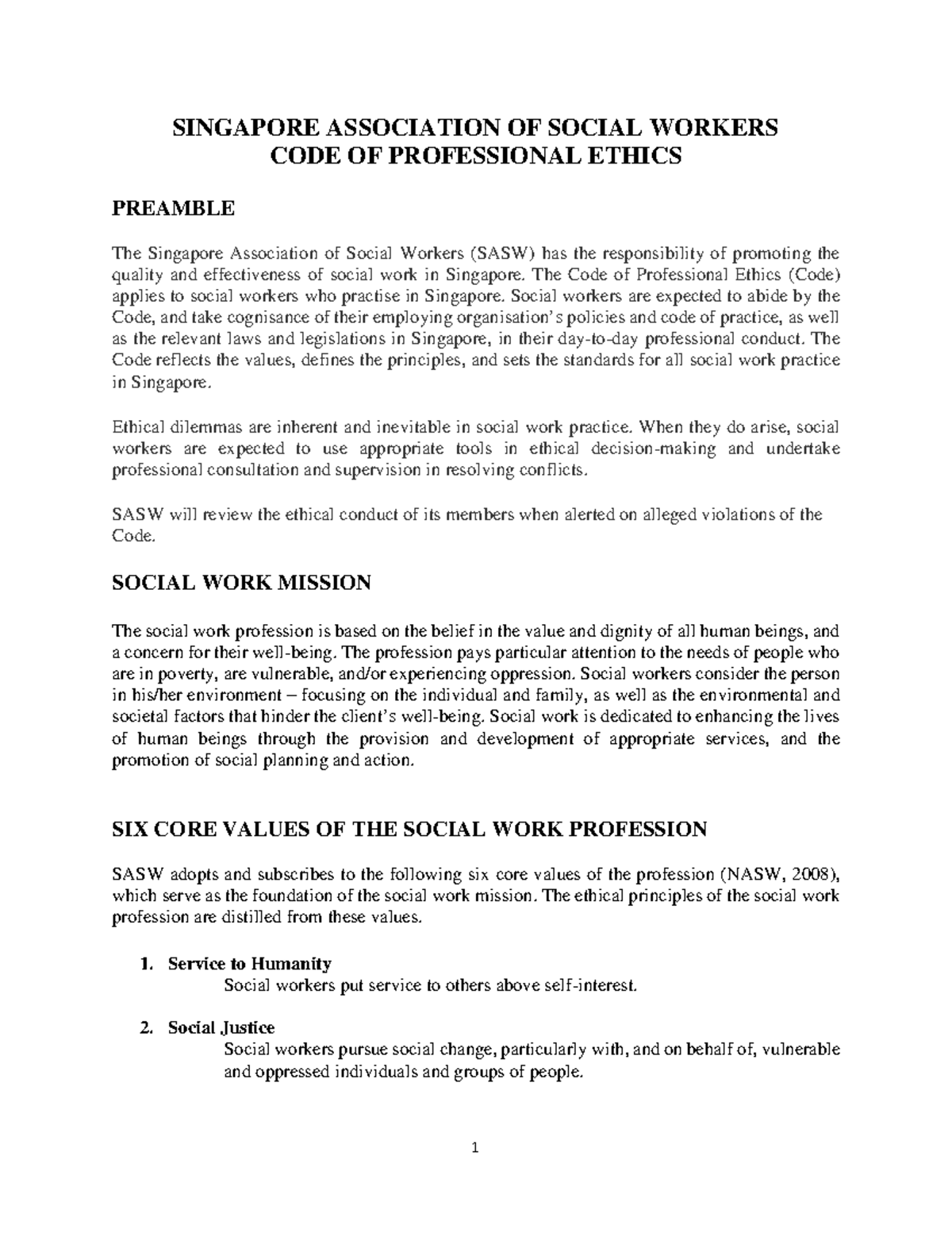 SASW-Code-of-Professional-Ethics-3rd-Revision-online - SINGAPORE ...