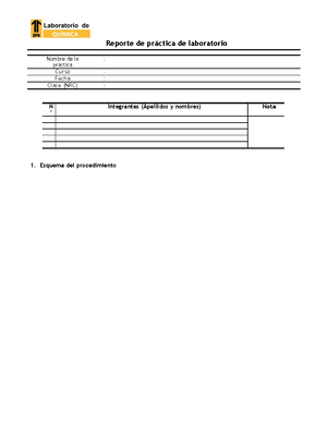 Practica+2 - quimica - Reporte de Practica virtual de Laboratorio Nombre De La Practica ...