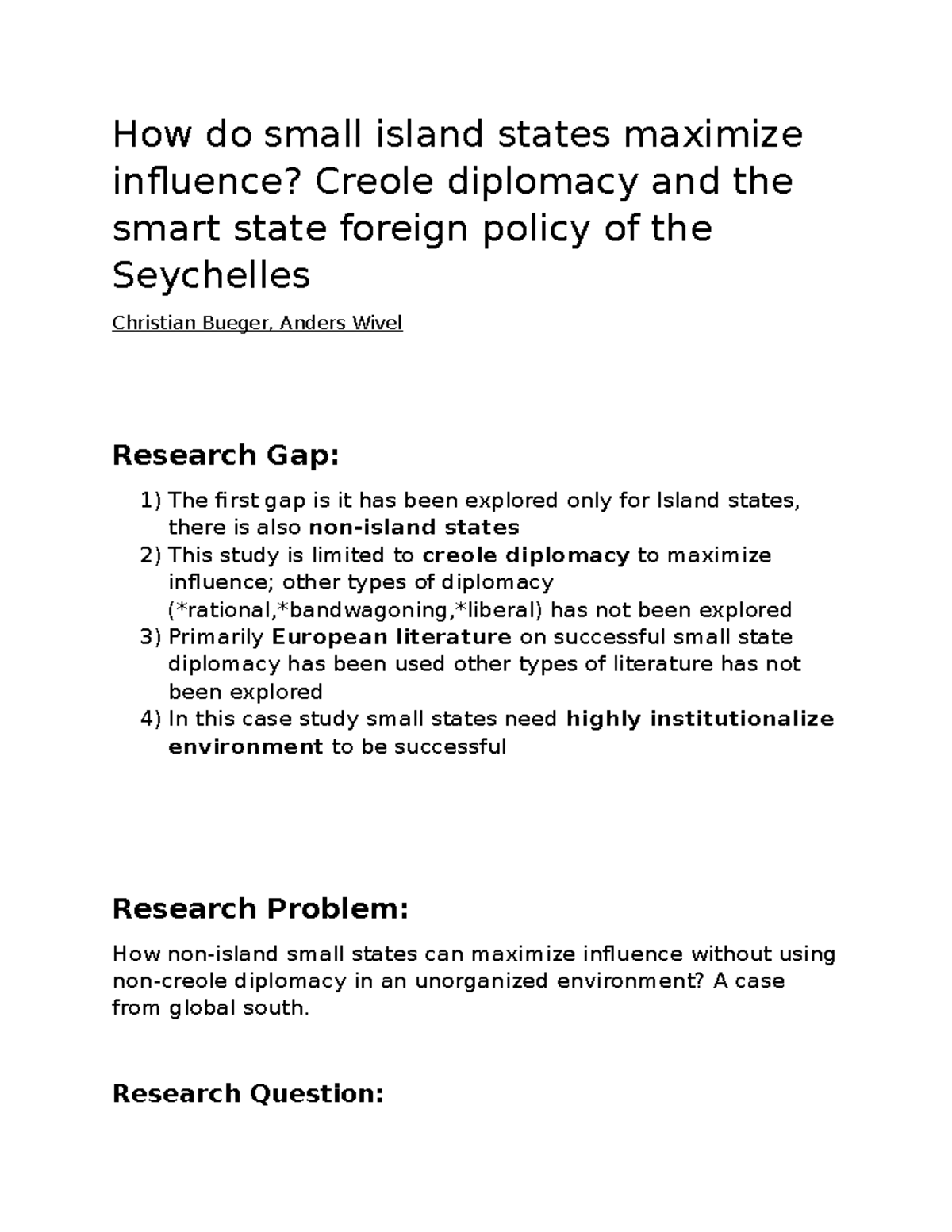 How do small island states maximize influence - How do small island ...