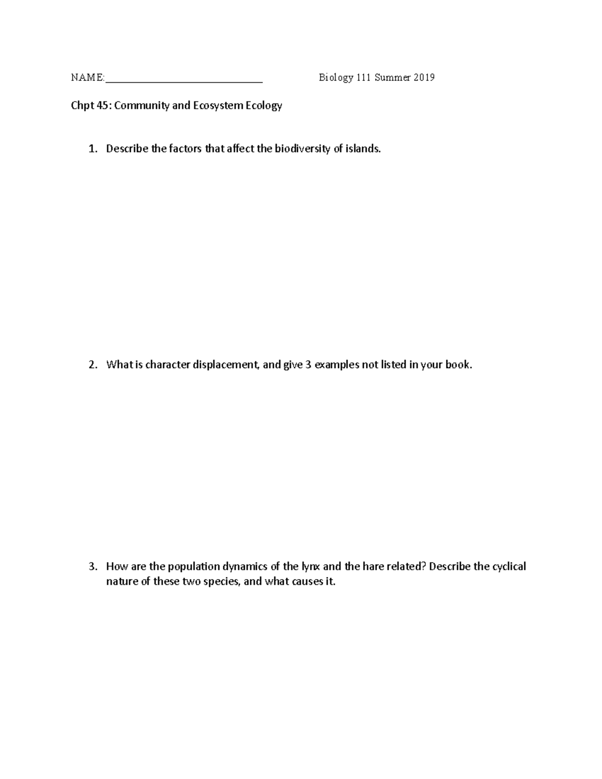 Community Ecosystem Ecology Worksheet Biology Summer 2019 Chpt 45 community-ecosystem-ecology-worksheet-biology-summer-2019-chpt-45