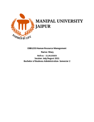 Guidelines of Mini Project (DBB2106) - BBA Sem 3 - Mini Project ...