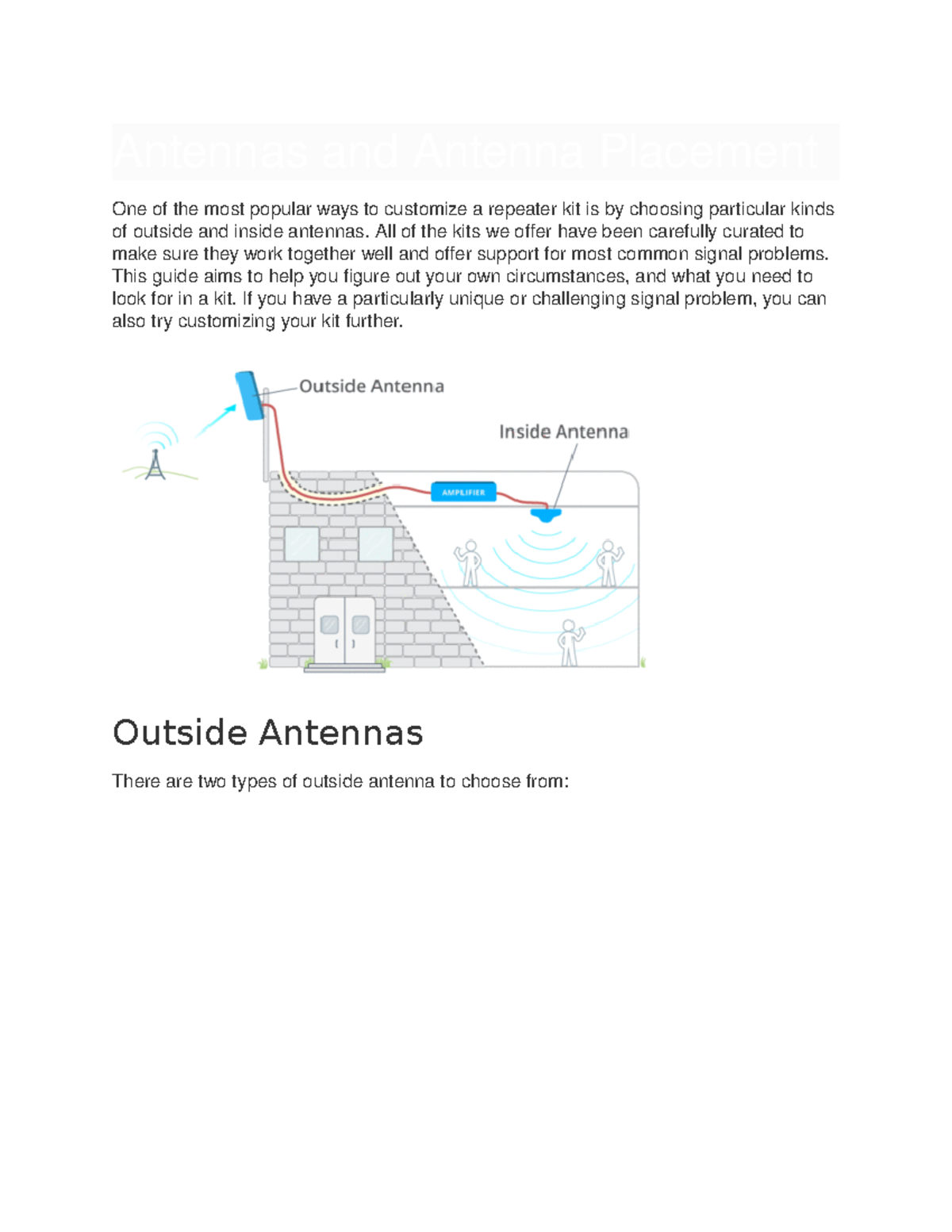 Antennas and Antenna Placement - All of the kits we offer have been ...