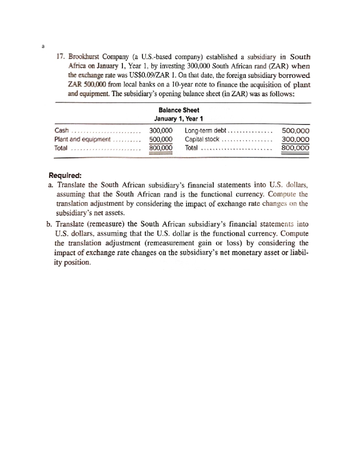 Foreign currency translation exercise - Accounting - a - Studocu