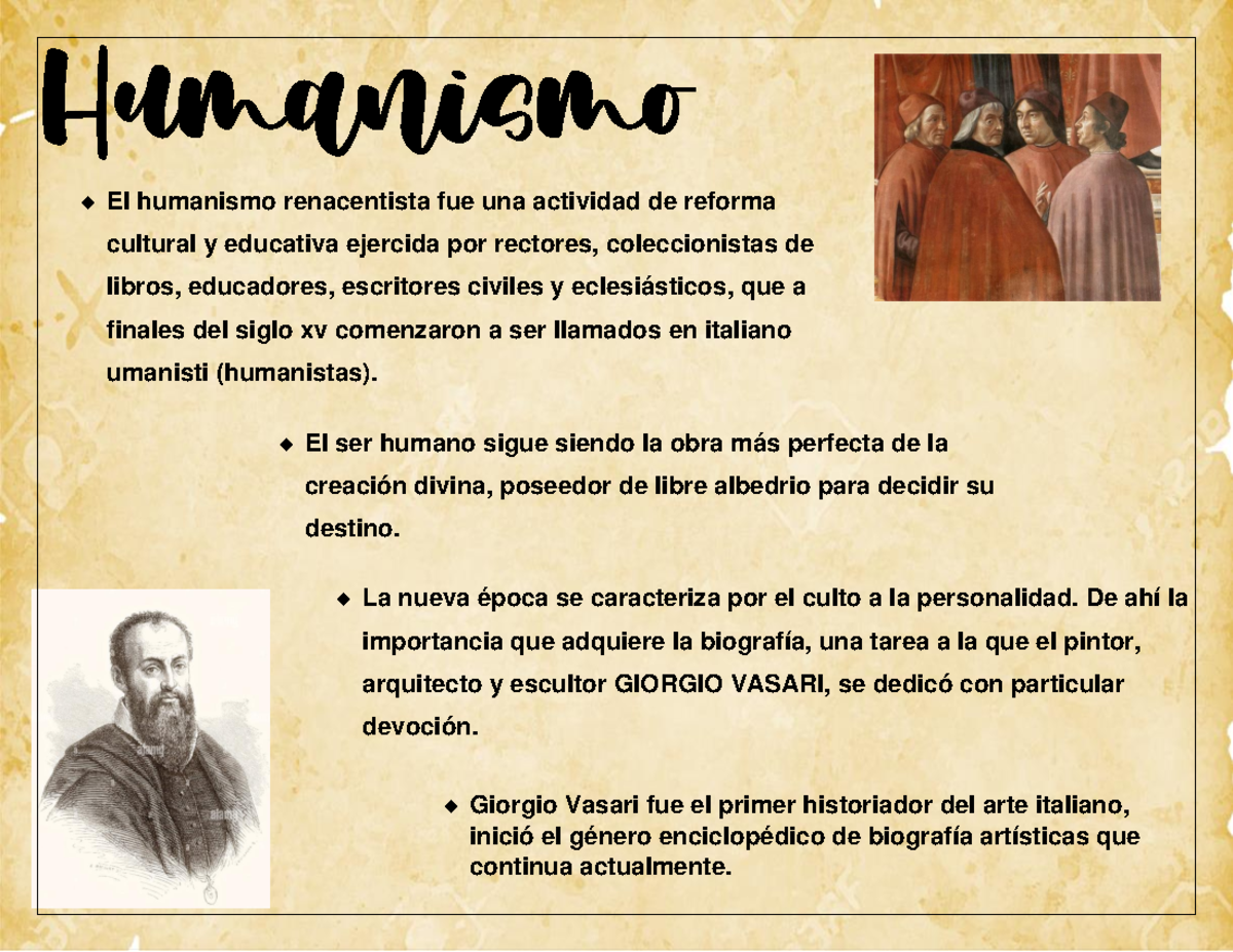 Historia 3 resumen - Humanismo El humanismo renacentista fue una actividad de reforma cultural y ...