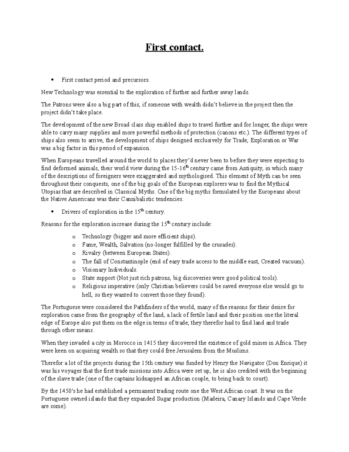 2. First contact 8-10-18 - First contact. First contact period and ...
