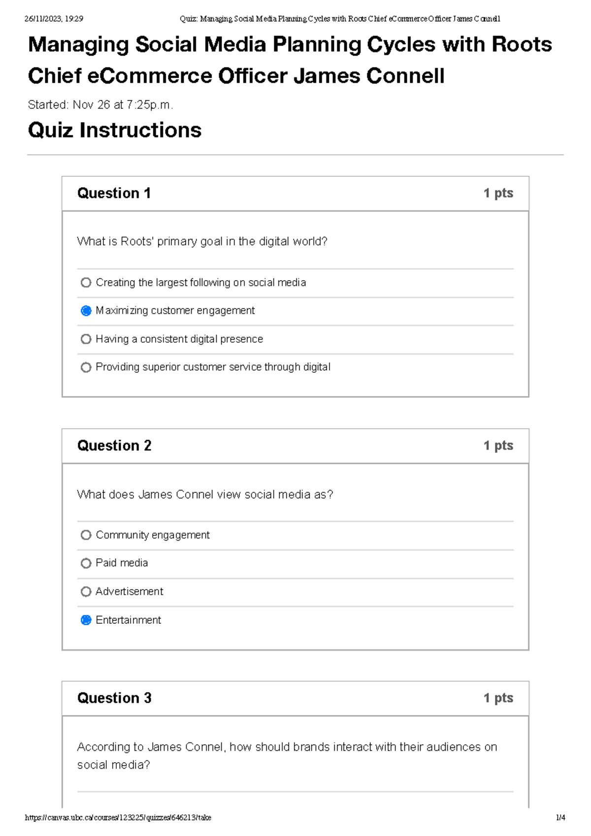 Quiz Managing Social Media Planning Cycles with Roots Chief e Commerce ...