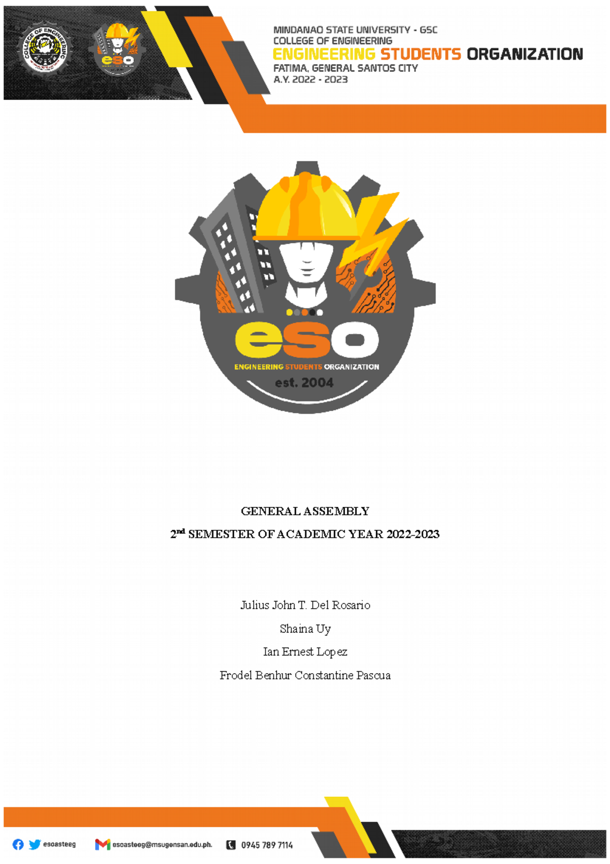 General-Assembly-Revised - GENERAL ASSEMBLY 2 nd SEMESTER OF ACADEMIC ...