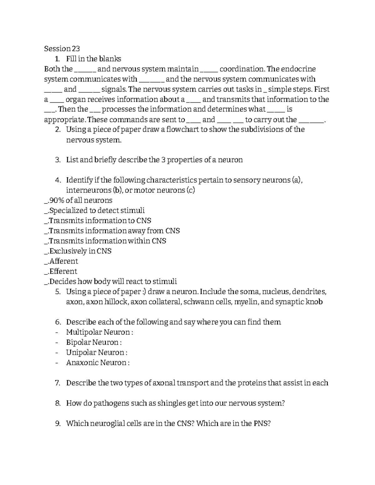 Session 23 SI Anyonge - fall si - Session 23 1. Fill in the blanks Both ...
