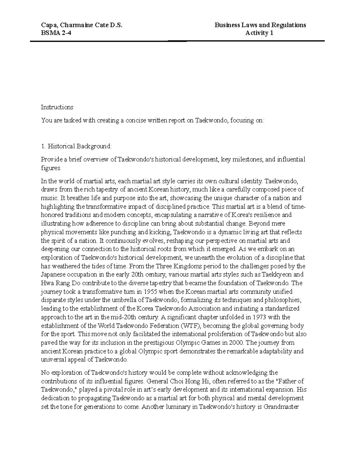 Shhs - hghghgh - BSMA 2-4 Activity 1 Instructions You are tasked with ...