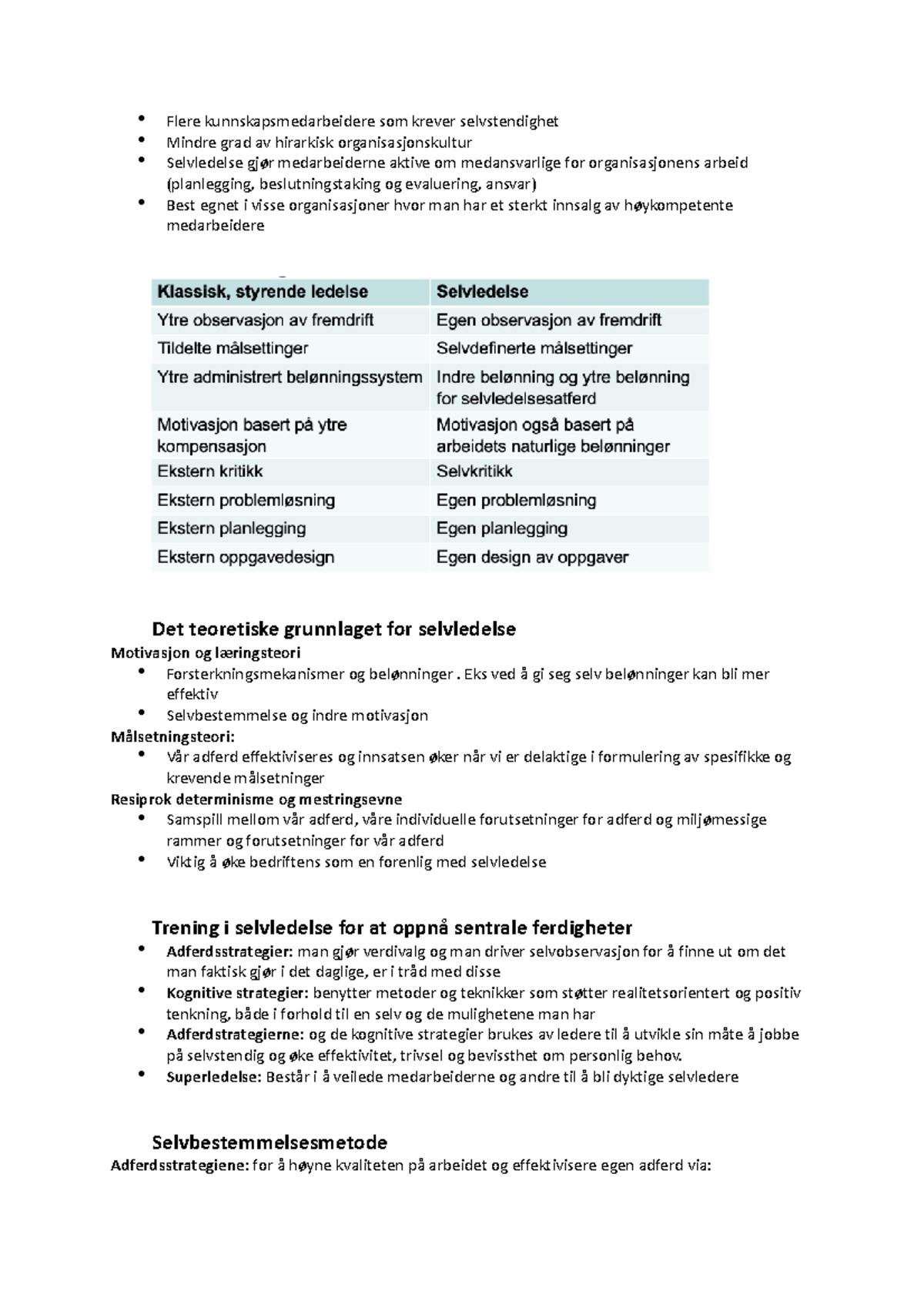 Selvledelse - Eks ved å gi seg selv belønninger kan bli mer effektiv Selvbestemmelse og indre ...