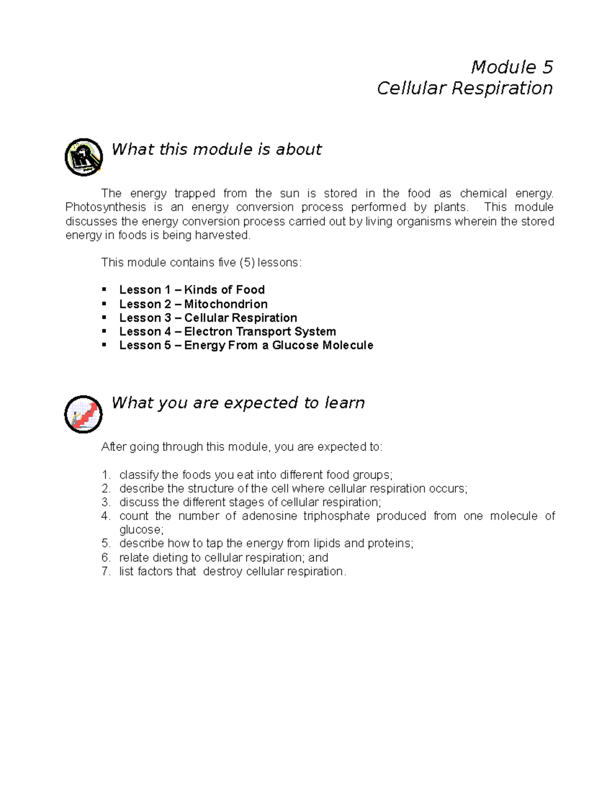 Module Cellular-Respiration with- Answer-KEY - Module 5 Cellular ...