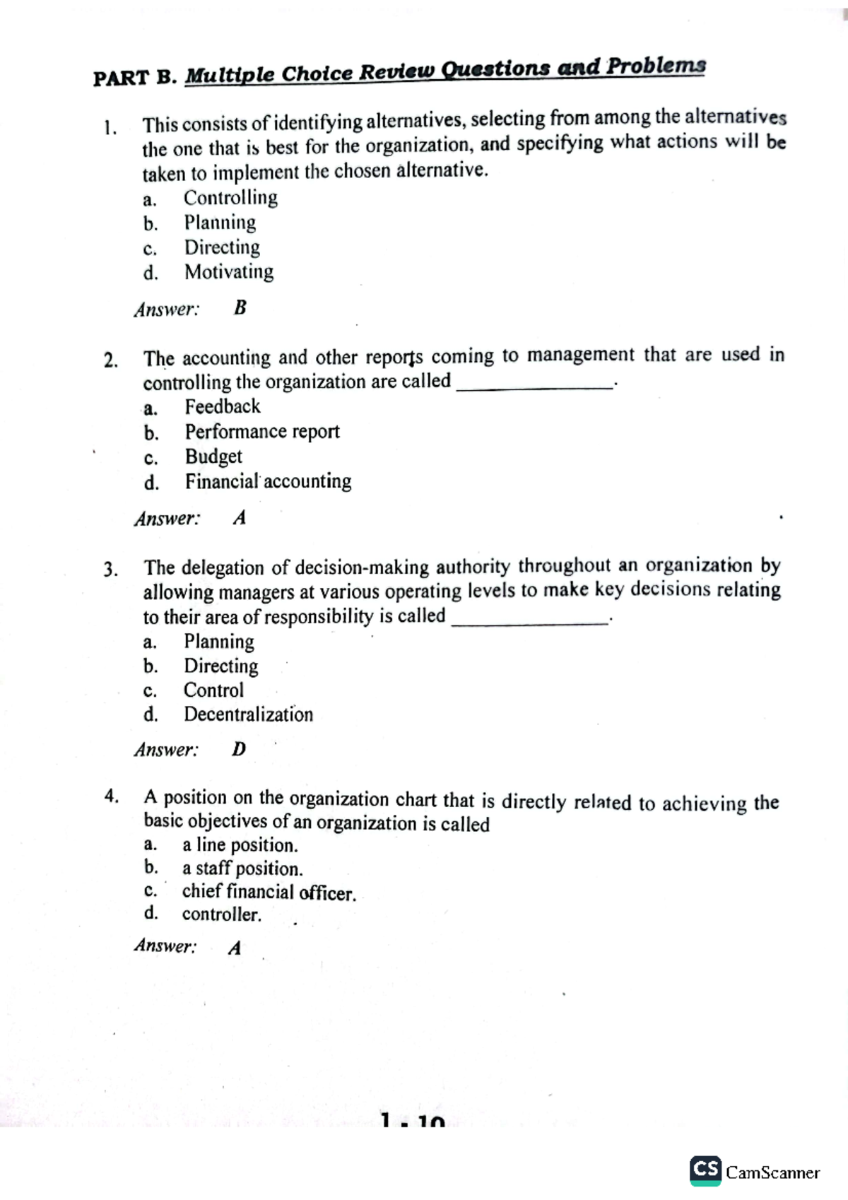 UNIT-1 - theories - PART B. Multiple Choice Review Questions and ...