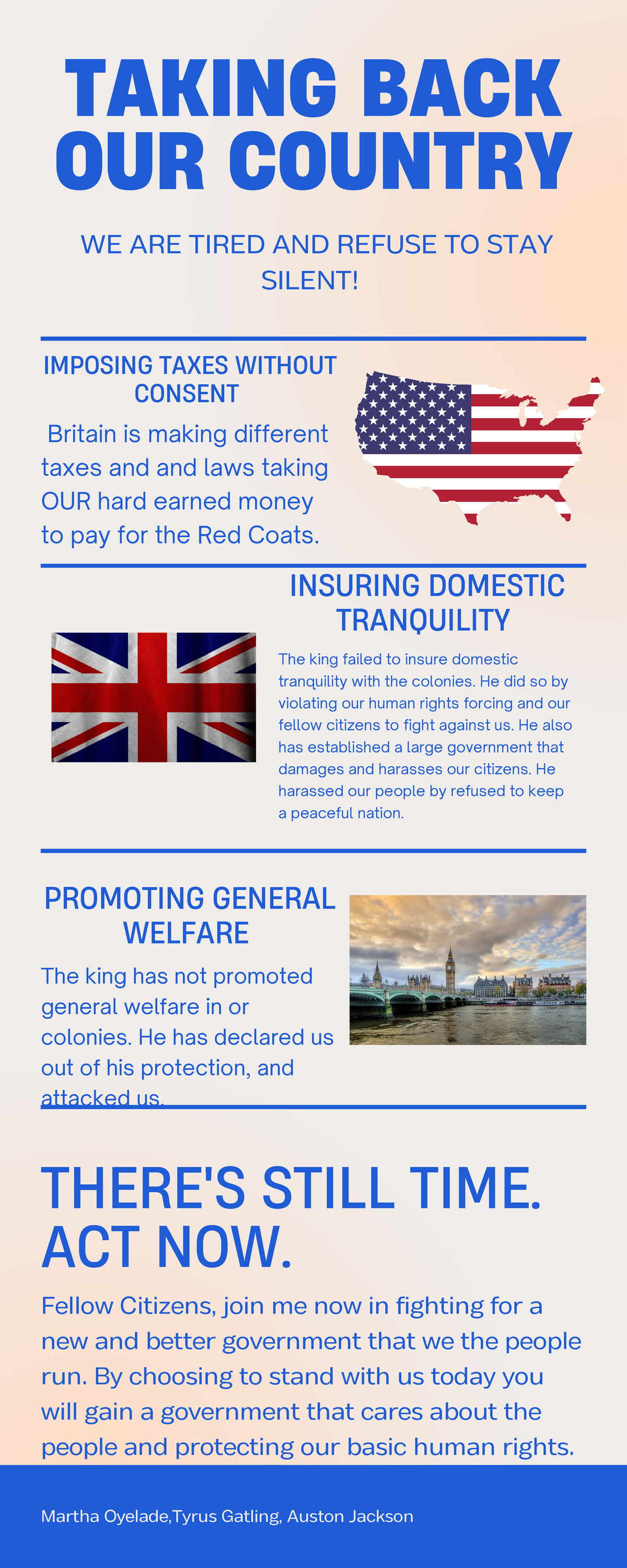 Taking back our Country - Martha Oyelade,Tyrus Gatling, Auston Jackson ...