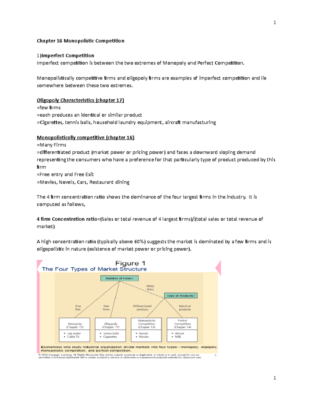 Chapter 16 Monopolistic Competition - Chapter 16 Monopolistic ...