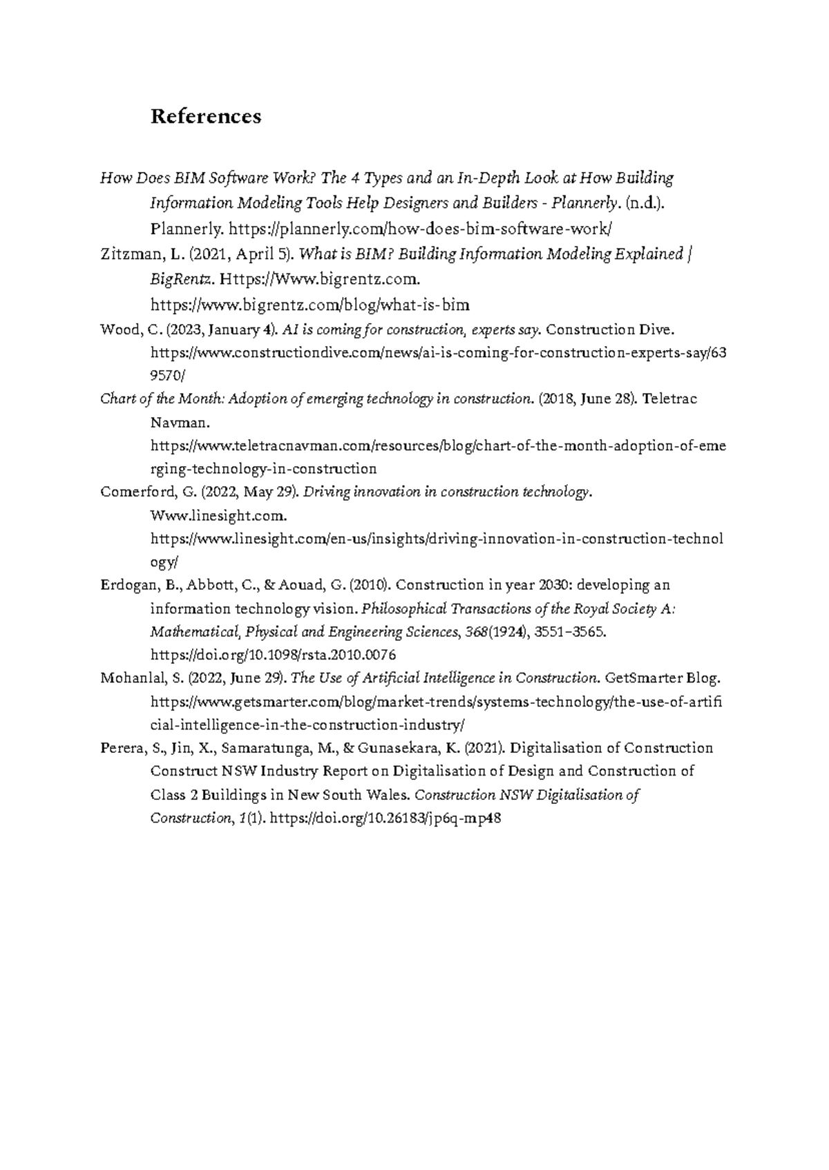 References for poster - References How Does BIM Soware Work? The 4 ...