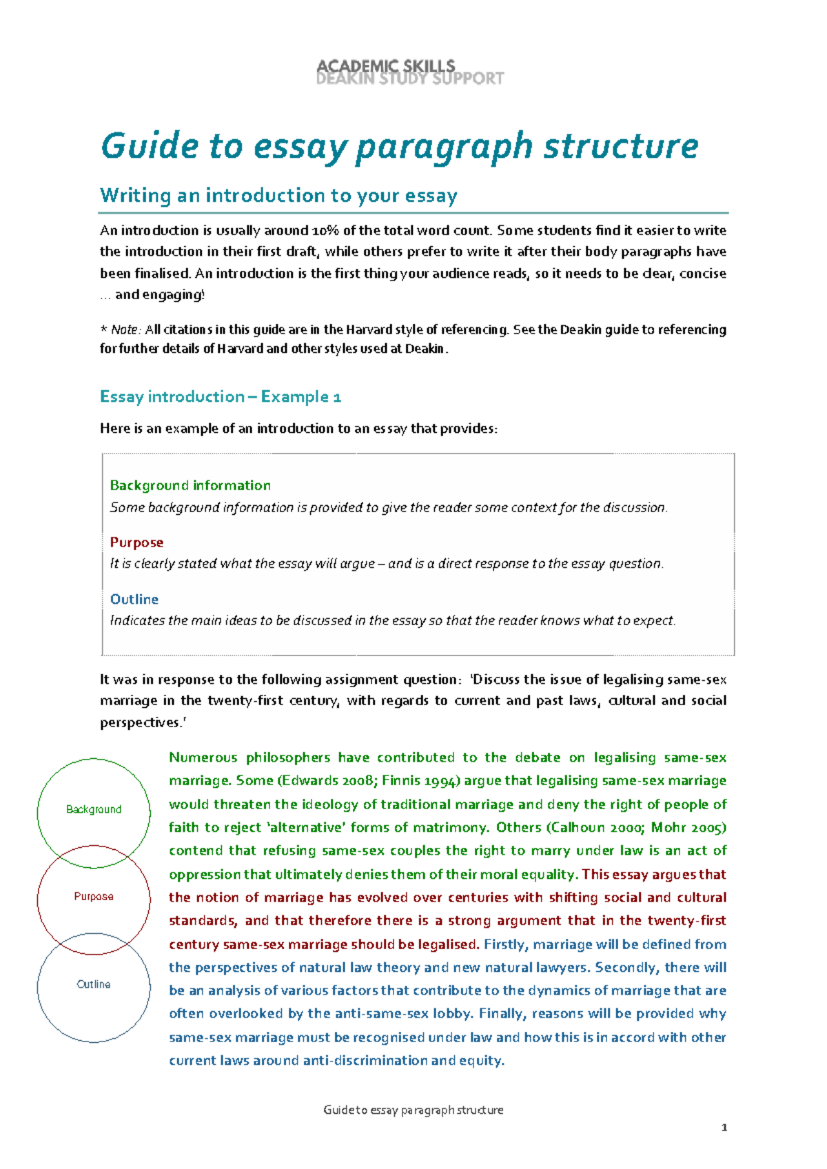 Guide-to-essay-paragraph-structure Deakin-Study-Support - Guide to ...