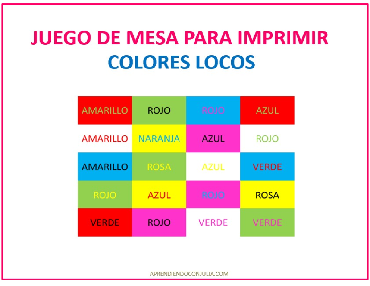 Juego de colores - motivación - Ciencias Naturales - Studocu