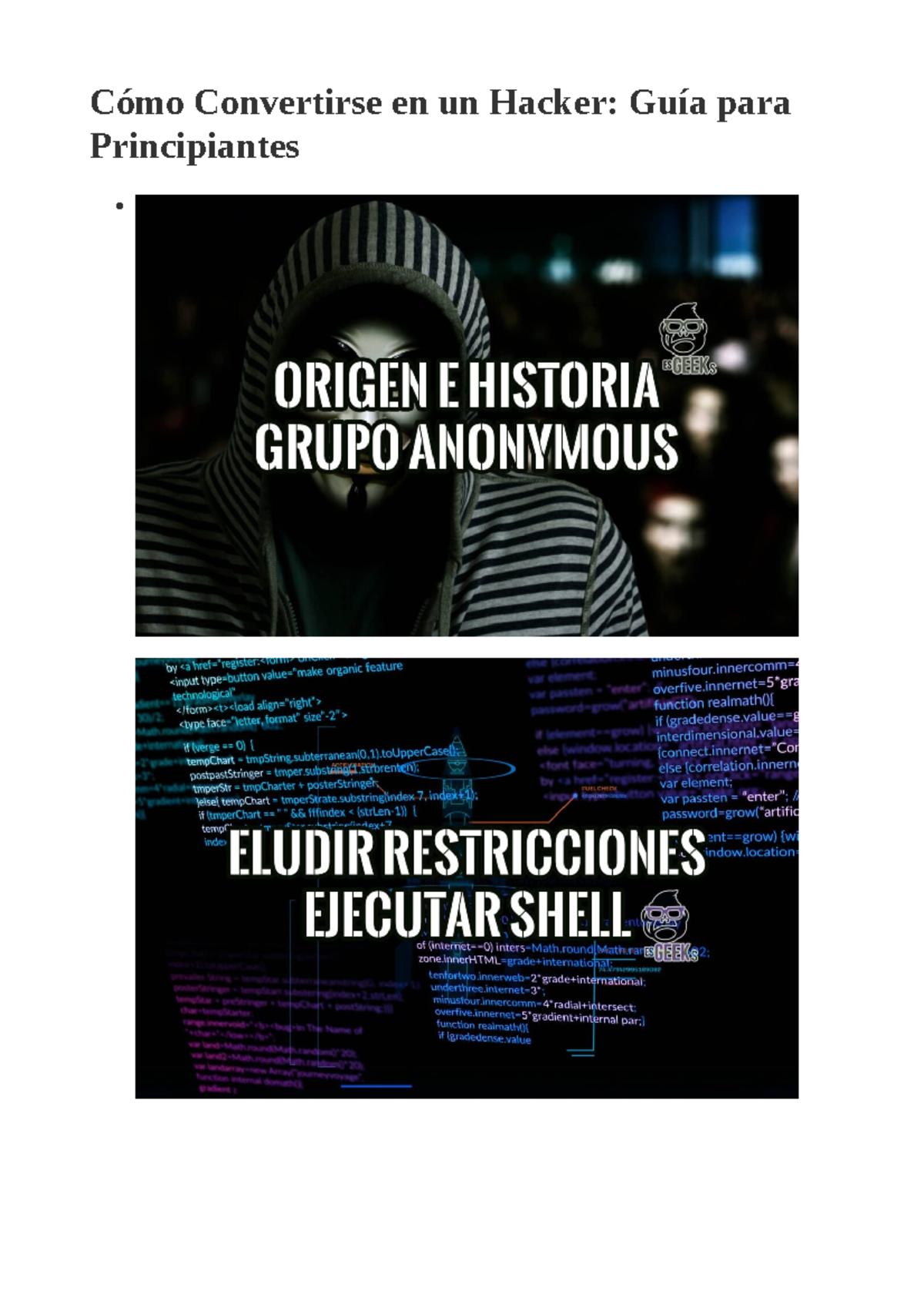 Cómo Convertirse en un Hacker Guía para Principiantes - Cómo ...