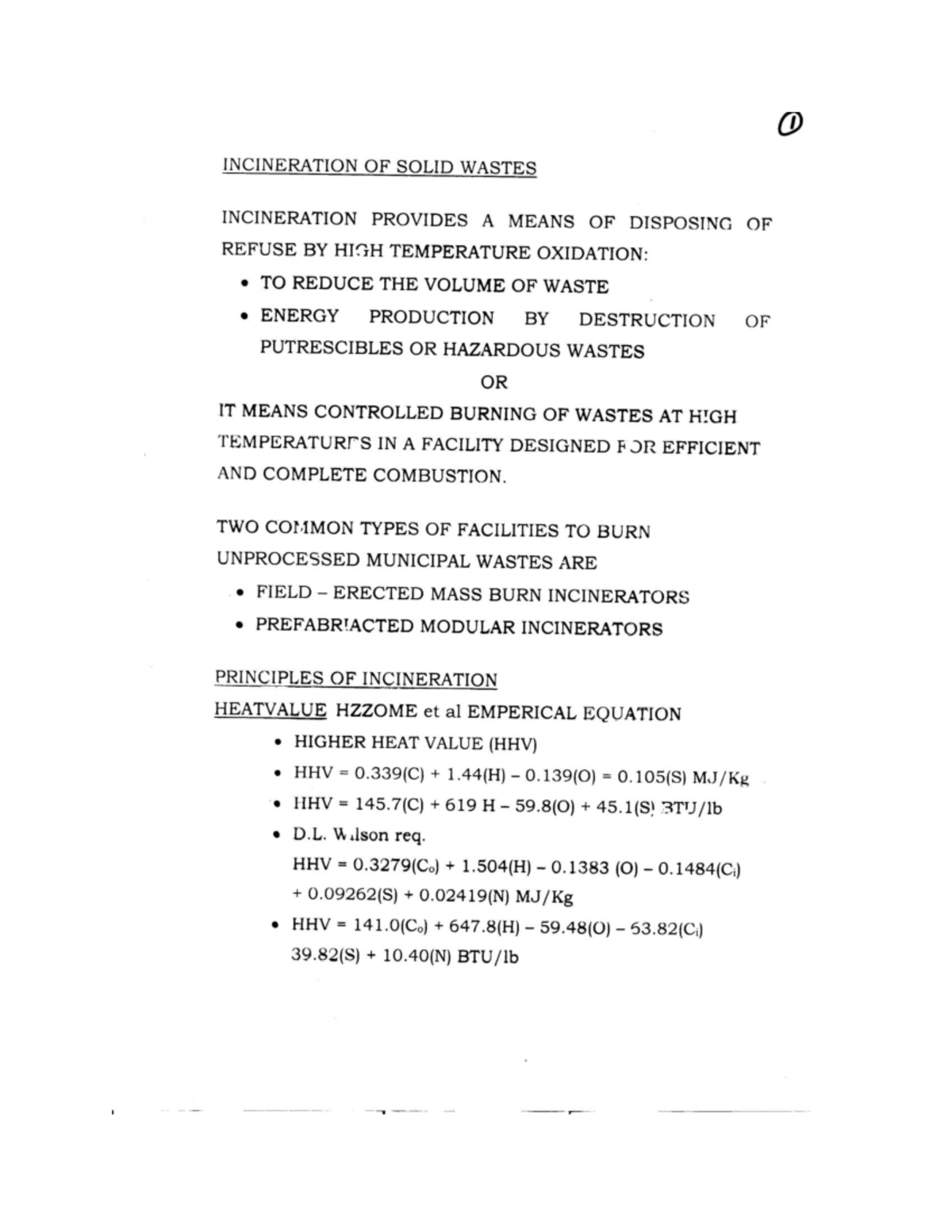 Incineration of Solid Waste - CRN 10795 - Studocu