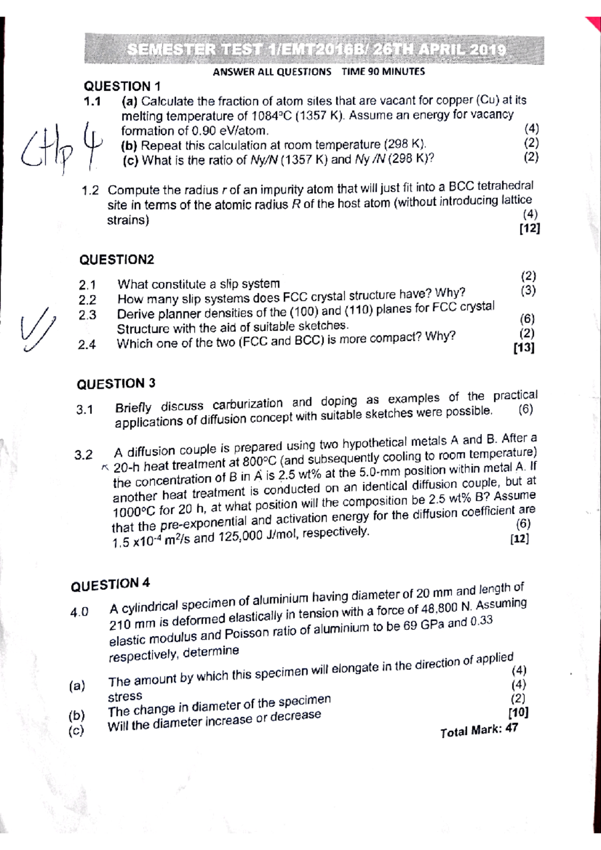 Copy emt tests 2019 - Practice questions Lectures notes,for engineering ...